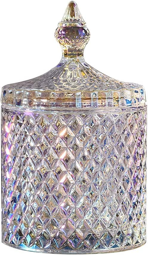 Candy Dishes Crystal Glass Candy Dish with Lid Candy Box Sugar Bowl ...