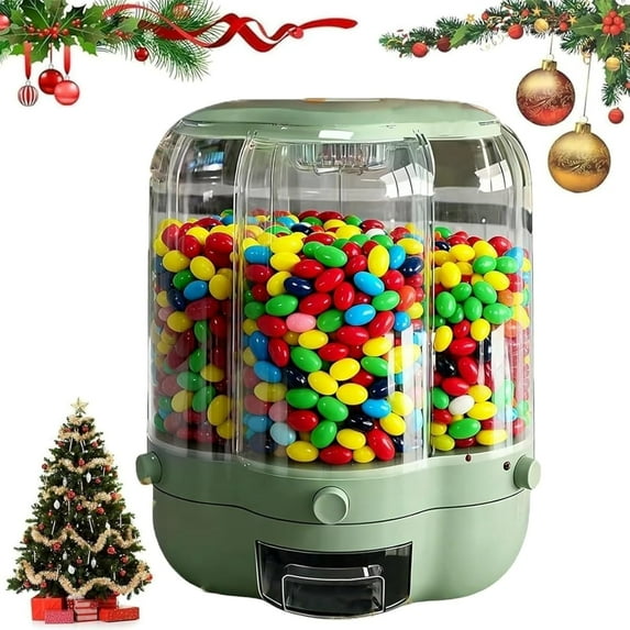 Candy Dispenser 360° Rotating with 6 Compartments, Multi-grid Large ...