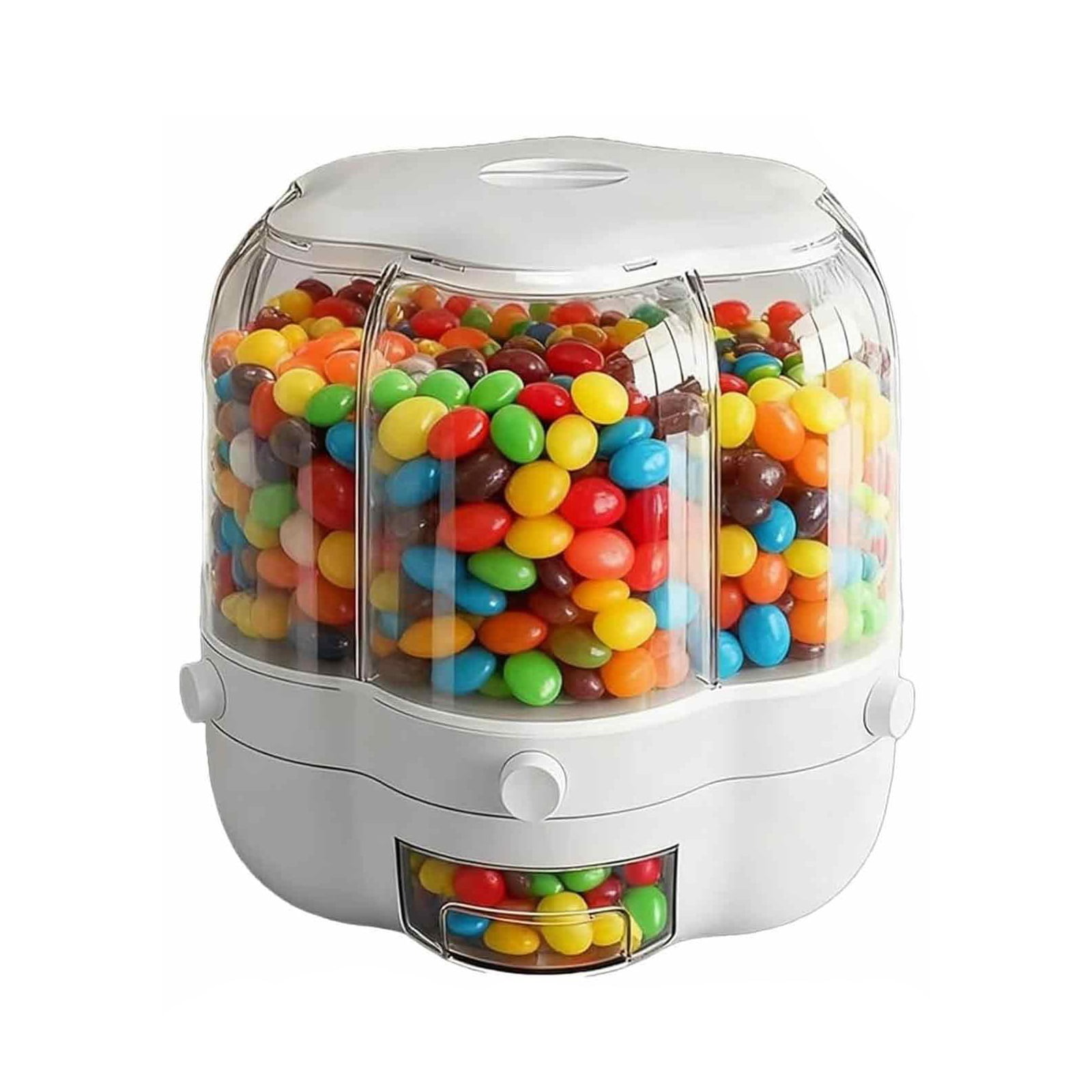 Candy Dispenser 360° Rotating with 6 Compartments, Multi-purpose ...