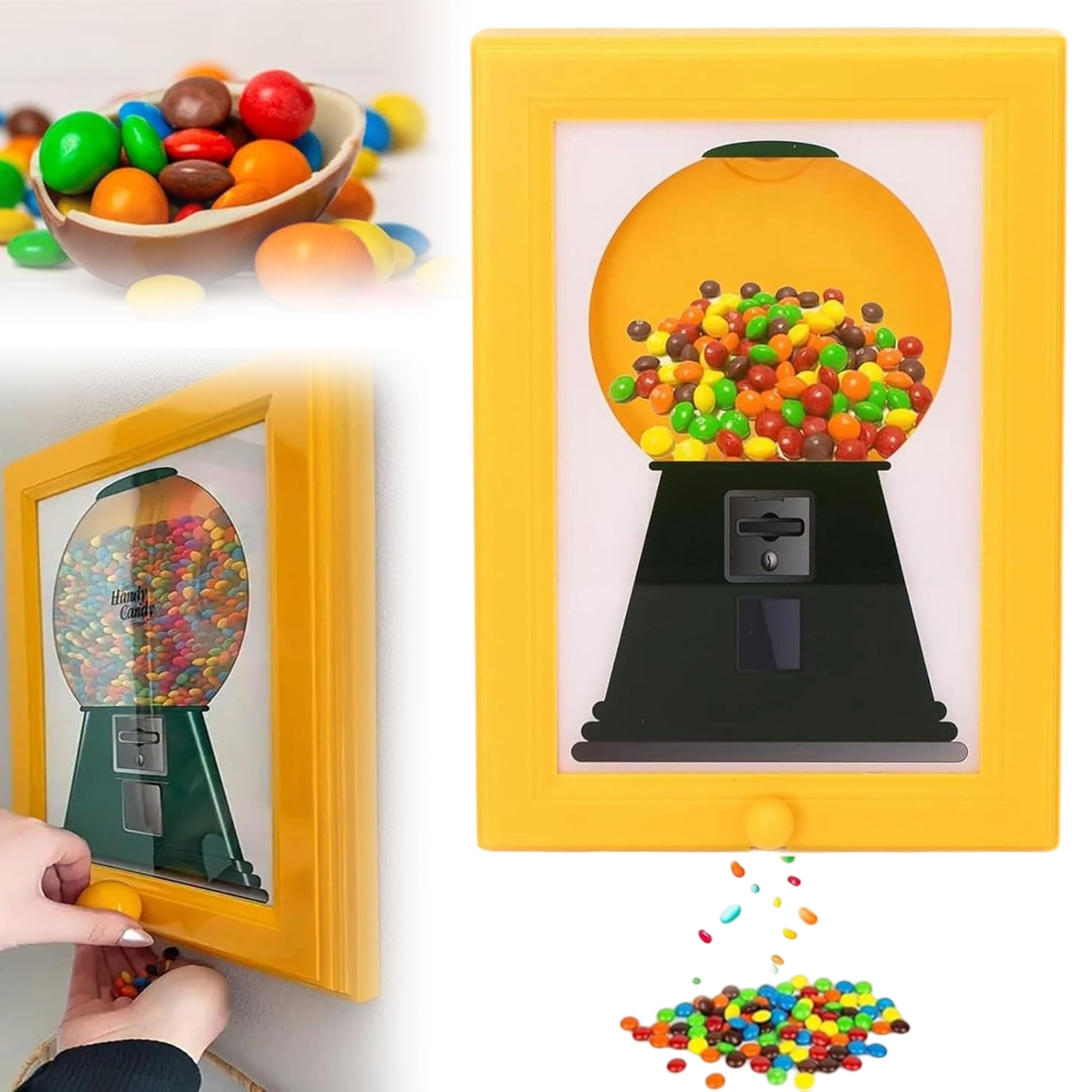 Candy Dispenser Picture Frame - 2-in-1 Wall-Mounted Display with ...