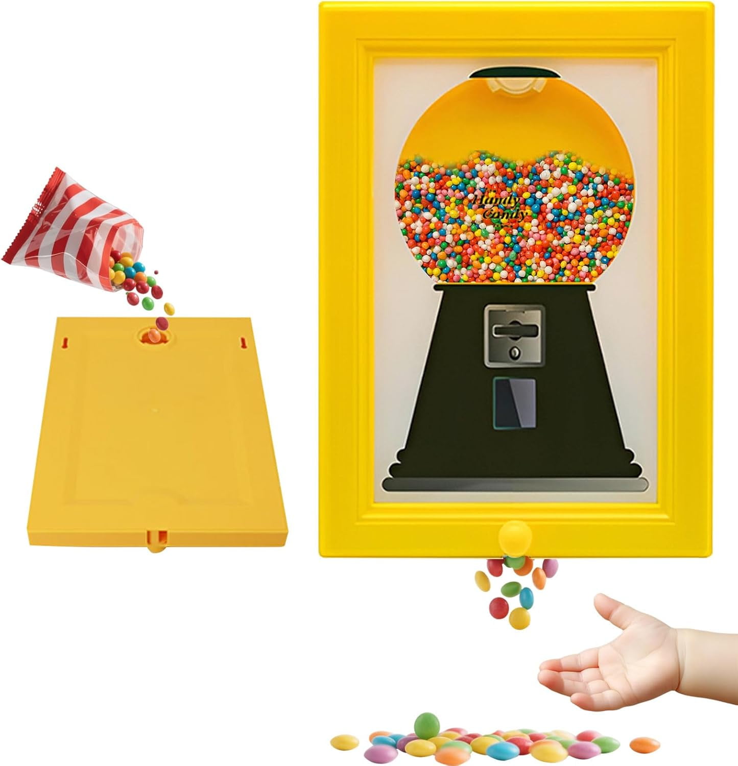 Candy Dispenser Picture Frame, Wall Hanging Gumball Machine In A Frame ...