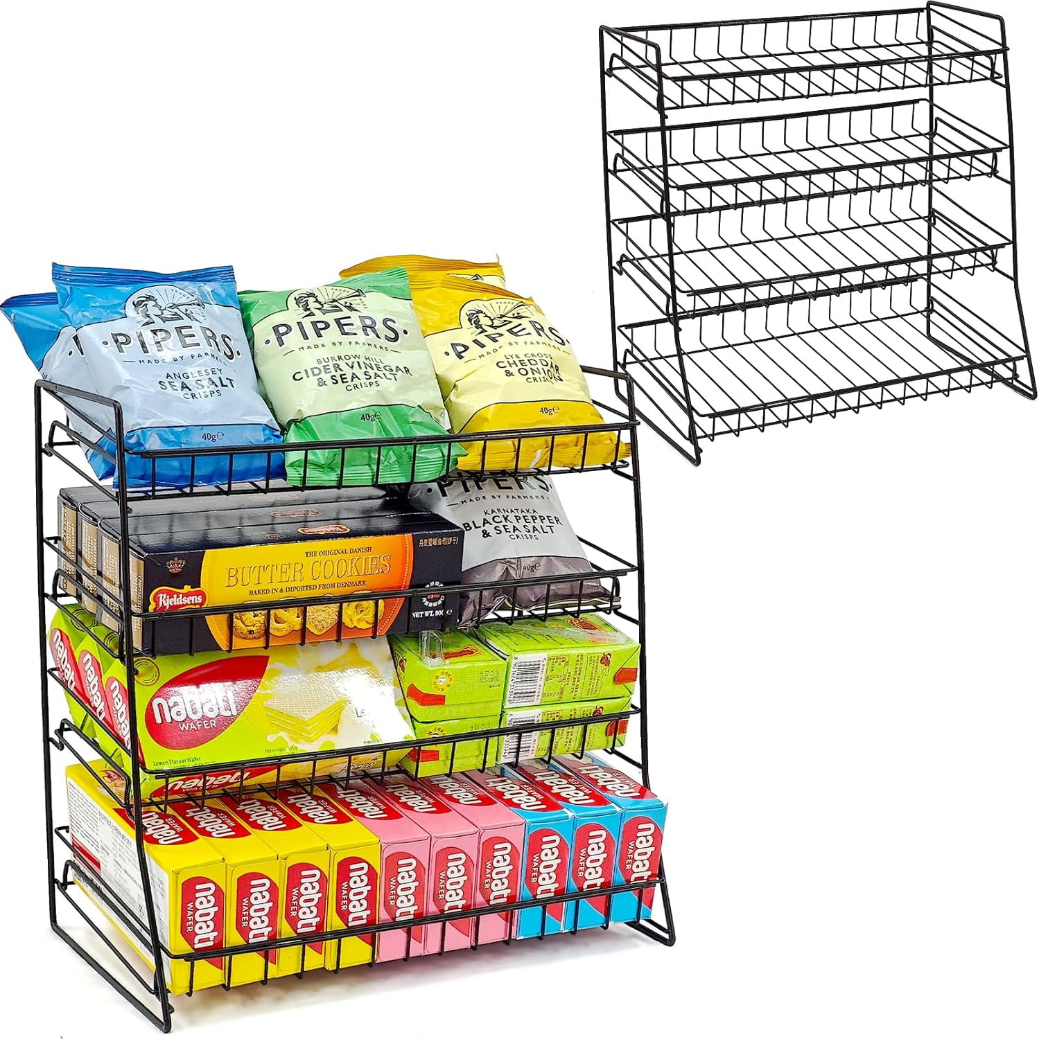 Candy Display Rack 2 Pack, Snack Display for Counter, Snack Organizer ...