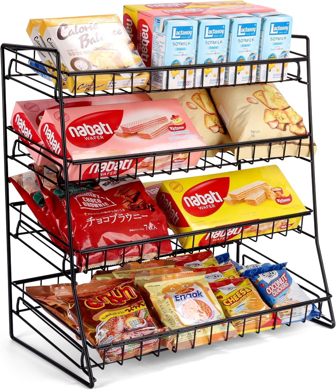 Candy Display Rack, 2025 Upgraded Metal Snack Rack Display Stand, Candy ...