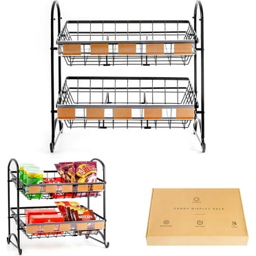 Sutowe 4 Tier Carbon Steel Candy Display Rack Compact Easy to Assemble ...