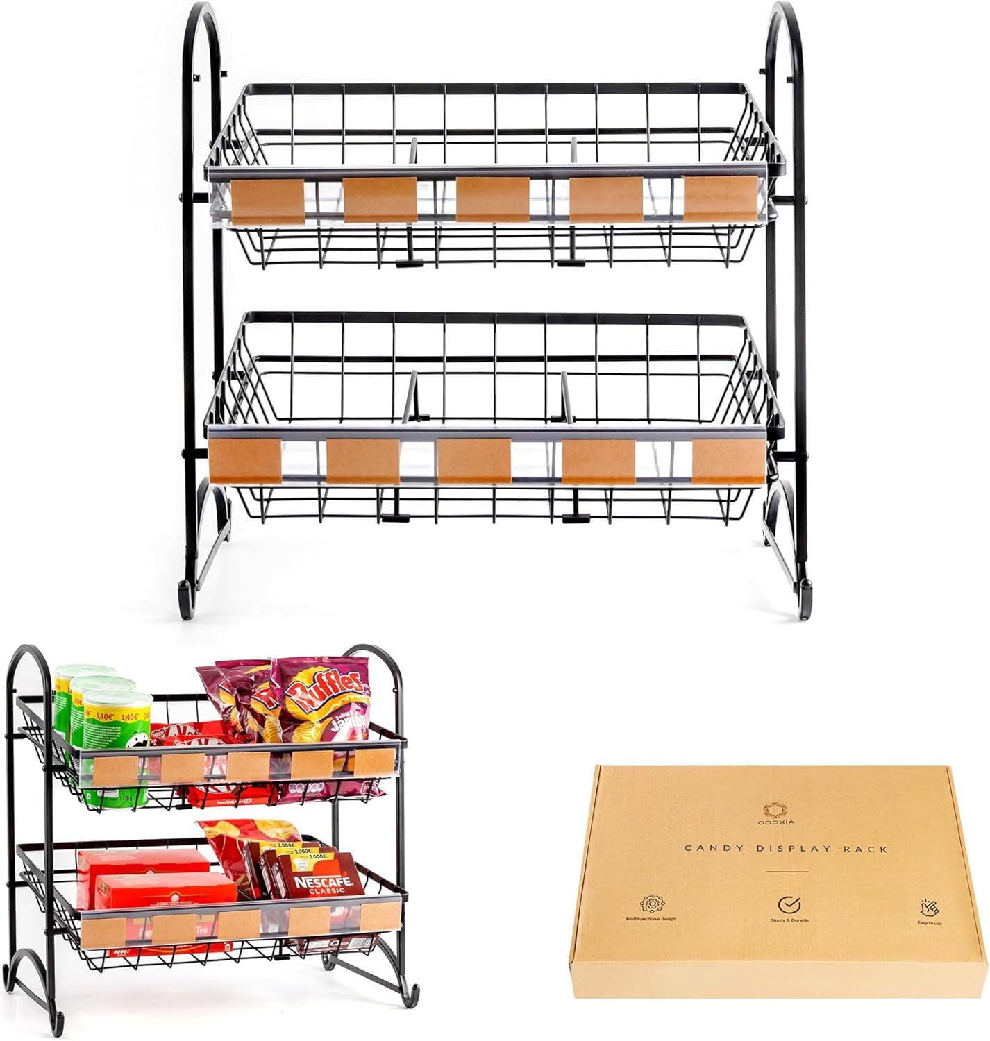 Candy Display Rack | Stackable Candy Organizer | Snack Organizer For ...