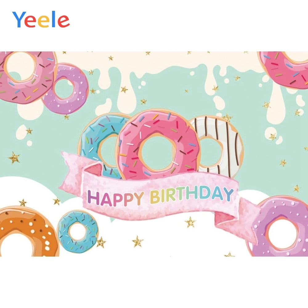 Candy Donut Wallpaper Child Birthday Party Photography Backdrop ...