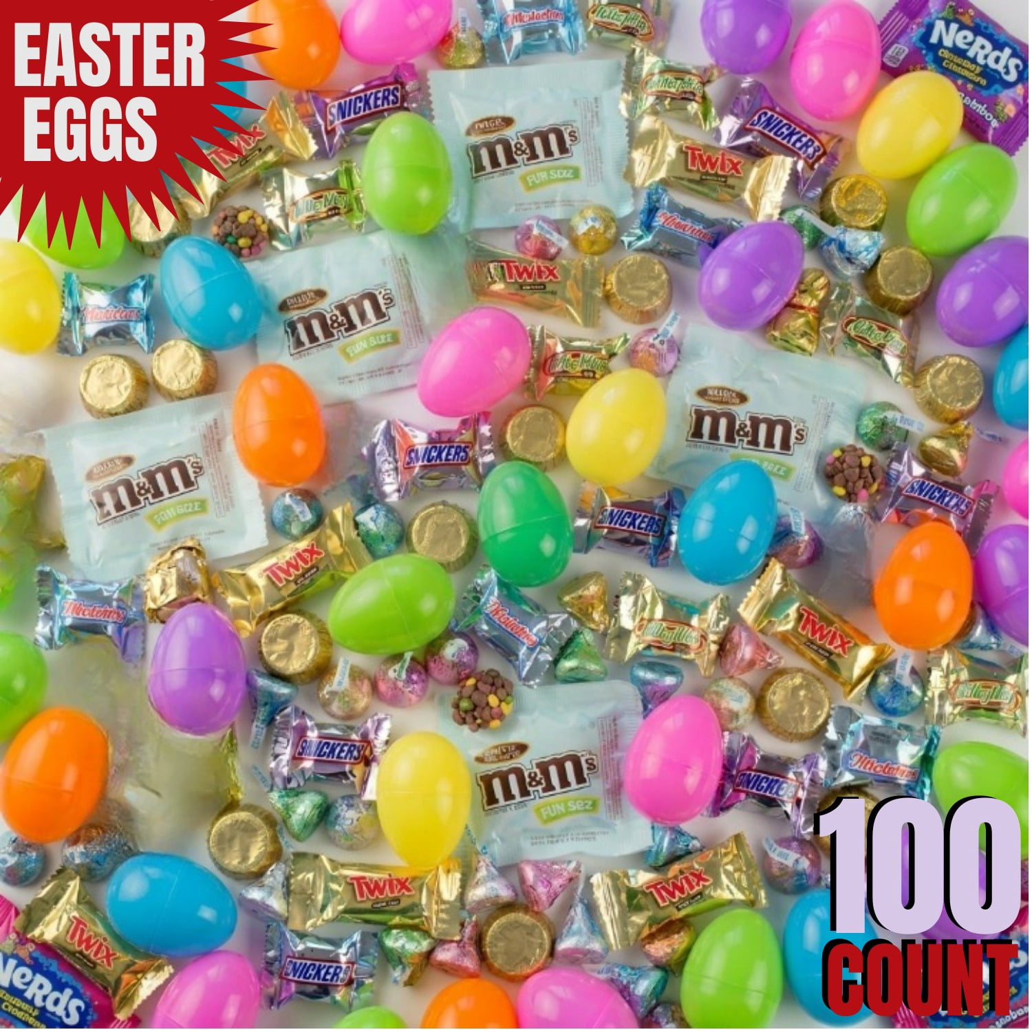Candy Easter Eggs Surprise All Chocolate Favorites Bulk Pack (50 Eggs ...