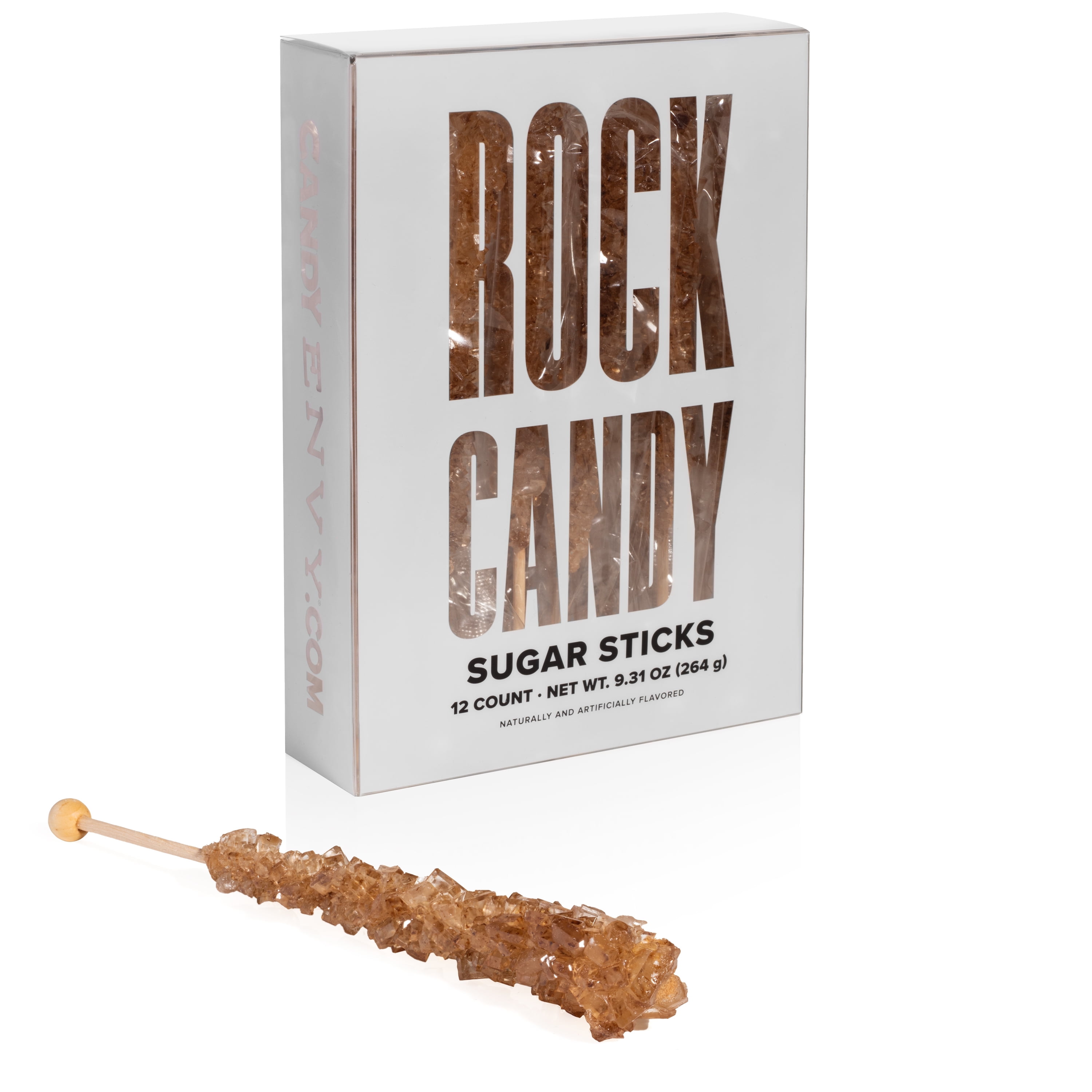 Candy Envy Amber Rock Candy Sugar Stick, Root Beer Flavor, 12 Ct ...
