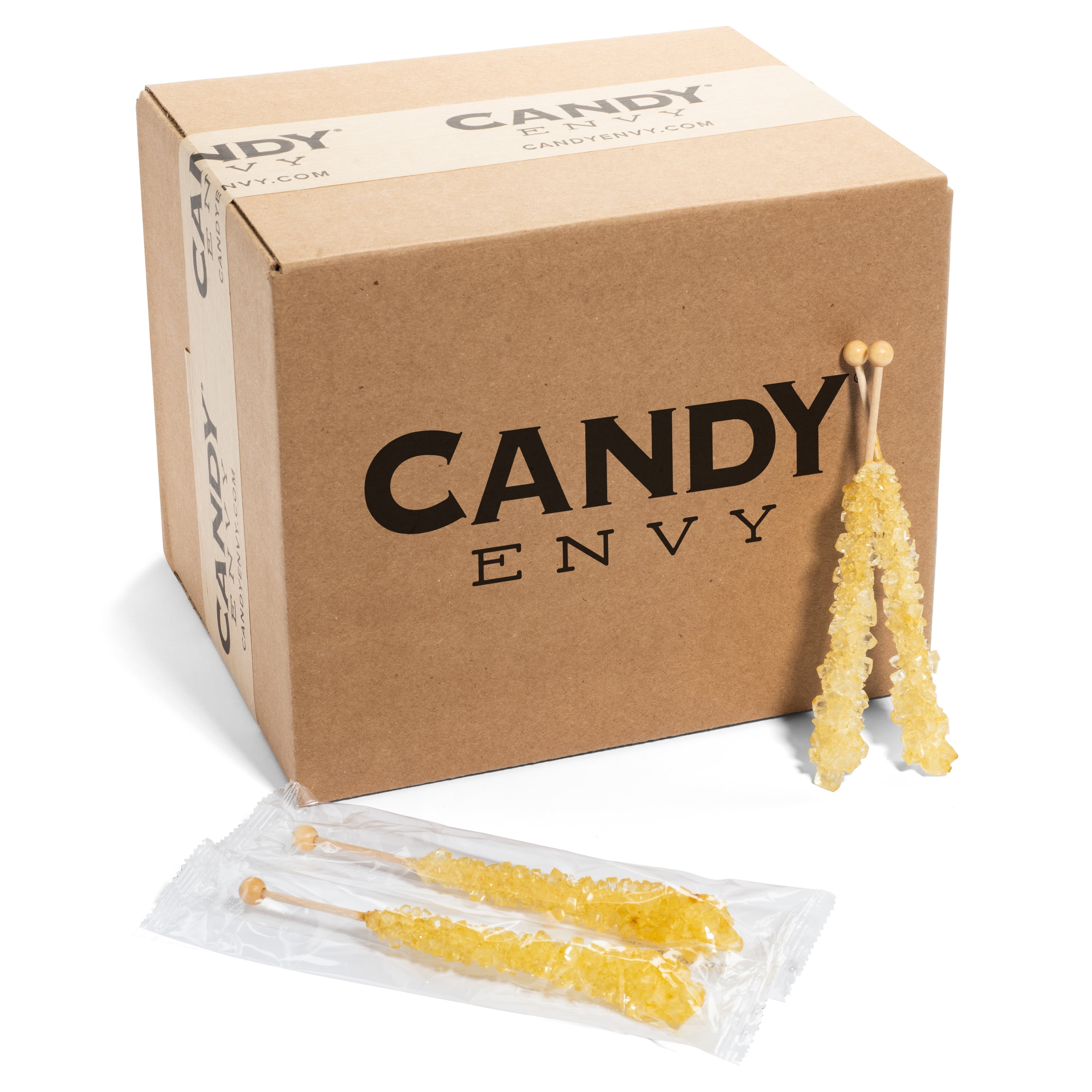 Candy Envy Bulk Old Fashioned Sweet Hard Crystal Gold Rock Candy ...