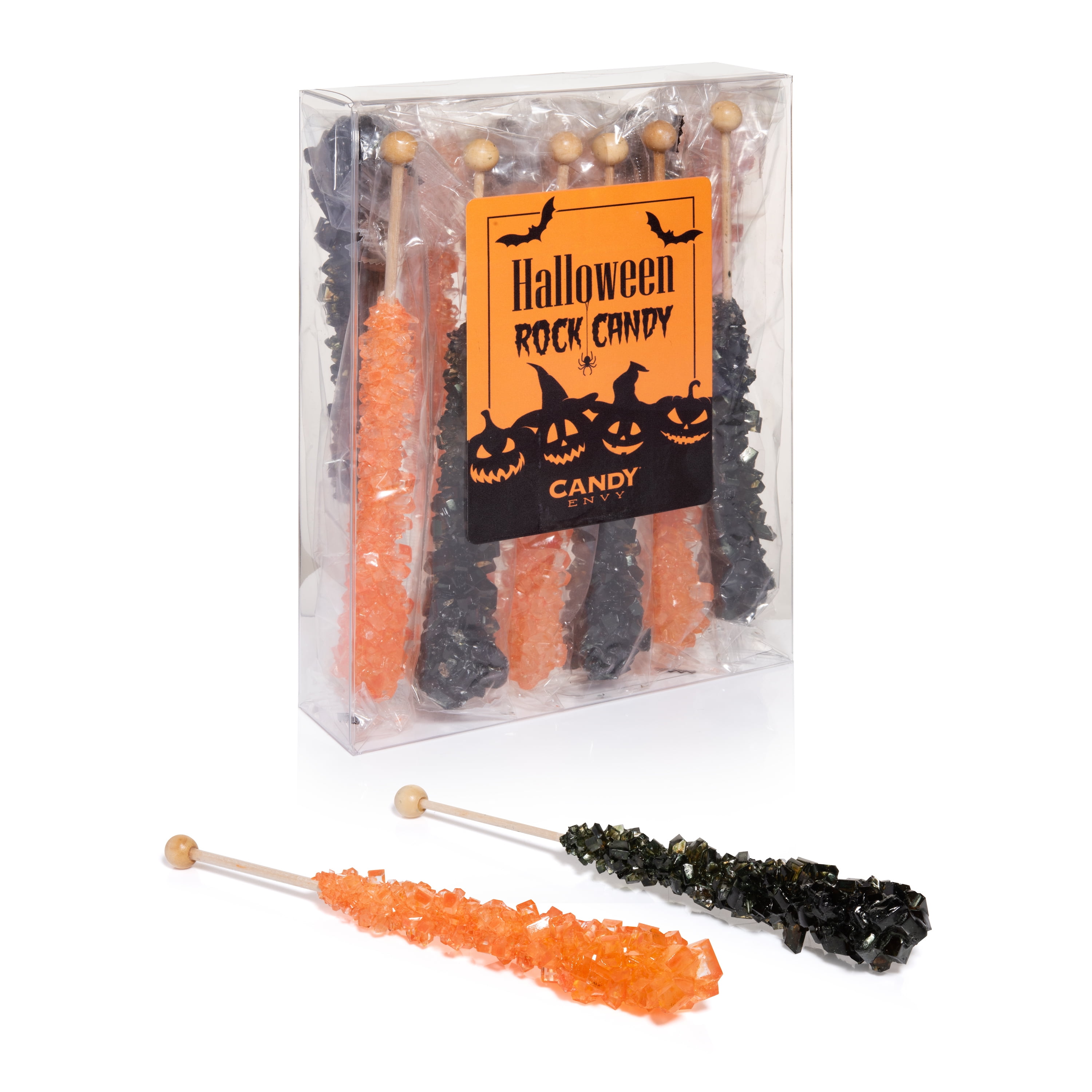 Candy Envy Halloween Rock Candy, Black and Orange, 10 Ct. Indiv ...