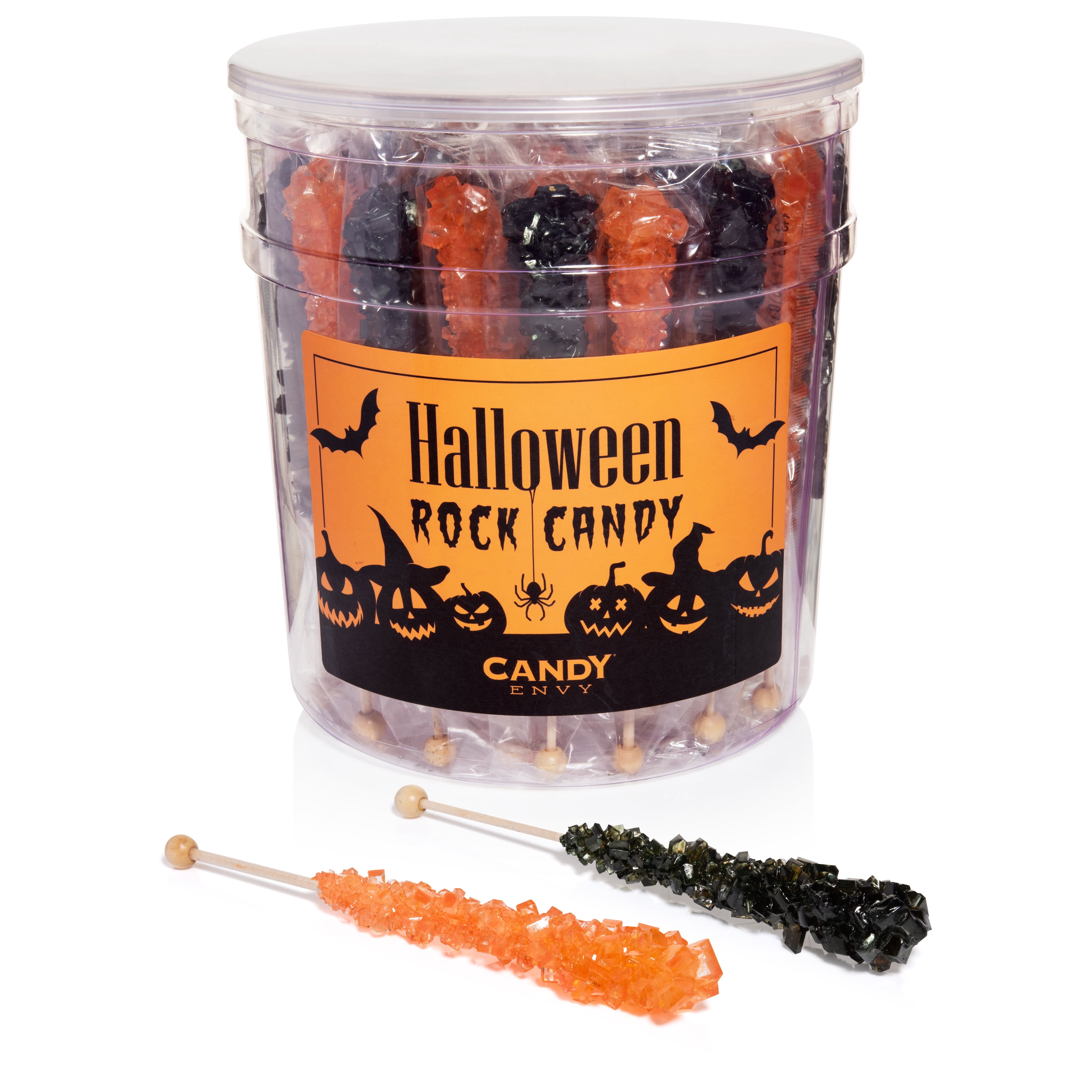 Candy Envy Halloween Rock Candy, Black and Orange, 36 Ct. Indiv ...