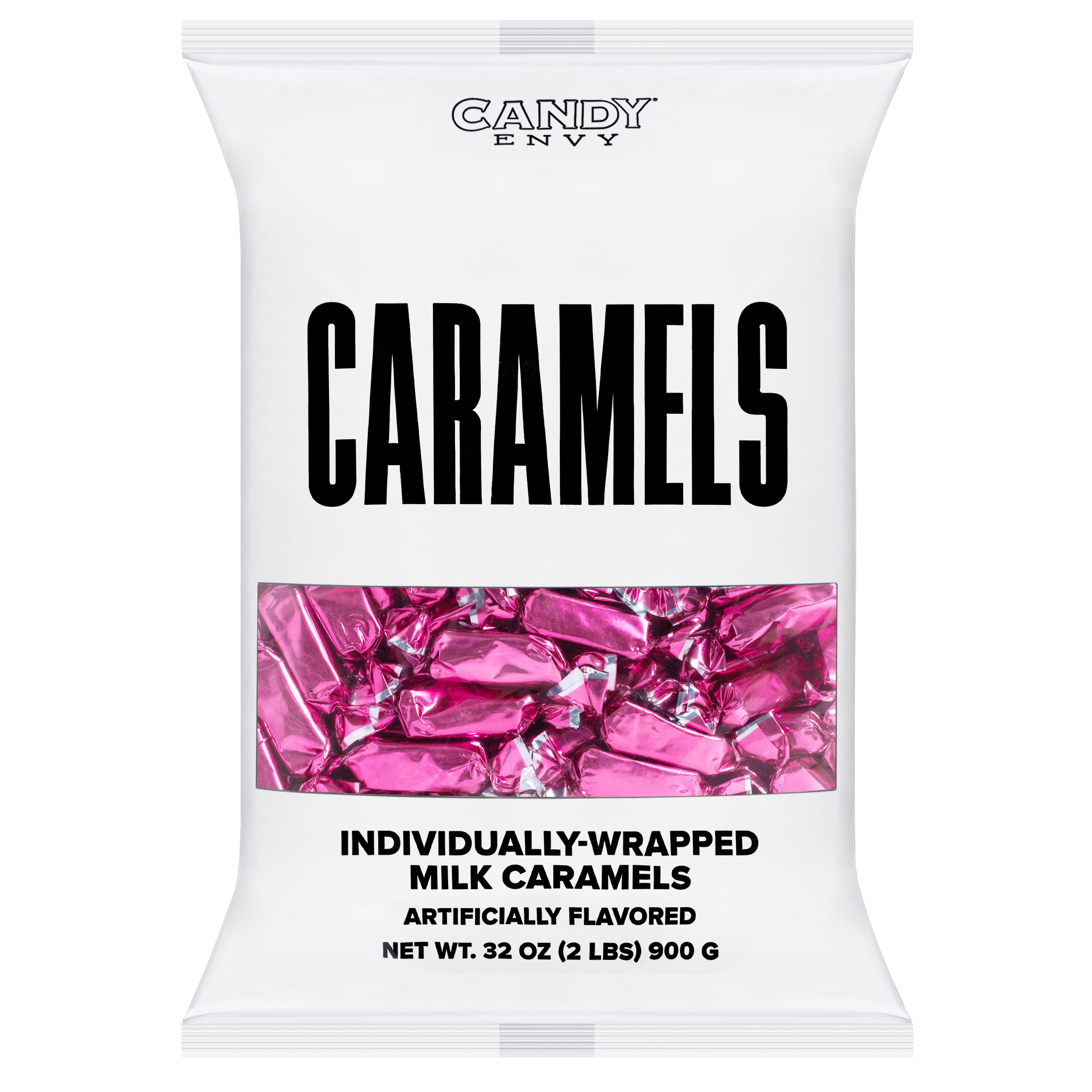 Candy Envy Hot Pink Individually Wrapped Caramels - 2 Pound Bag ...