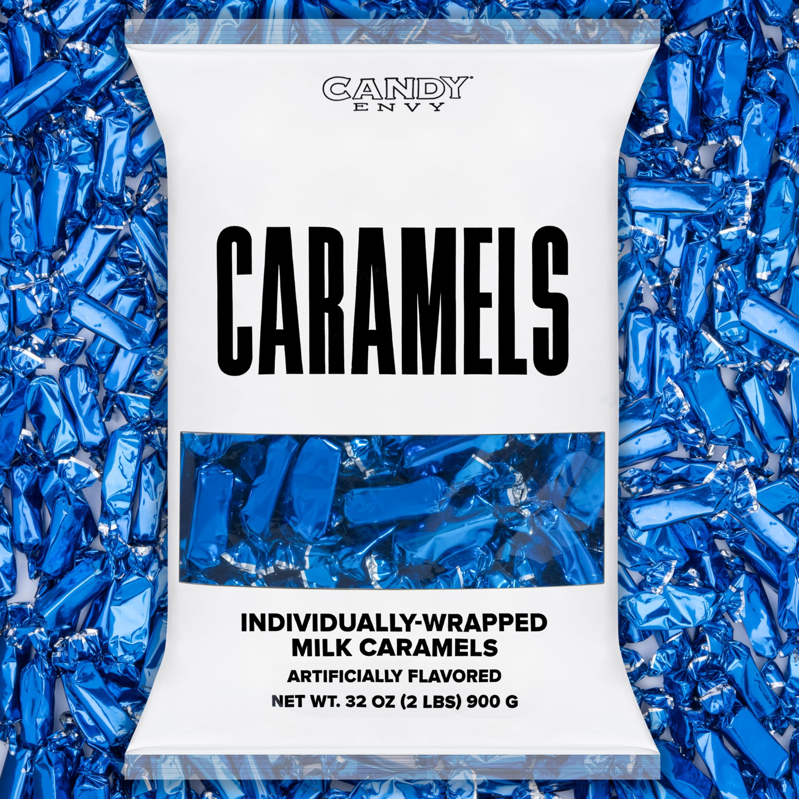 Candy Envy - Individually BCF26 Wrapped Caramels - Navy Blue Wrapper ...