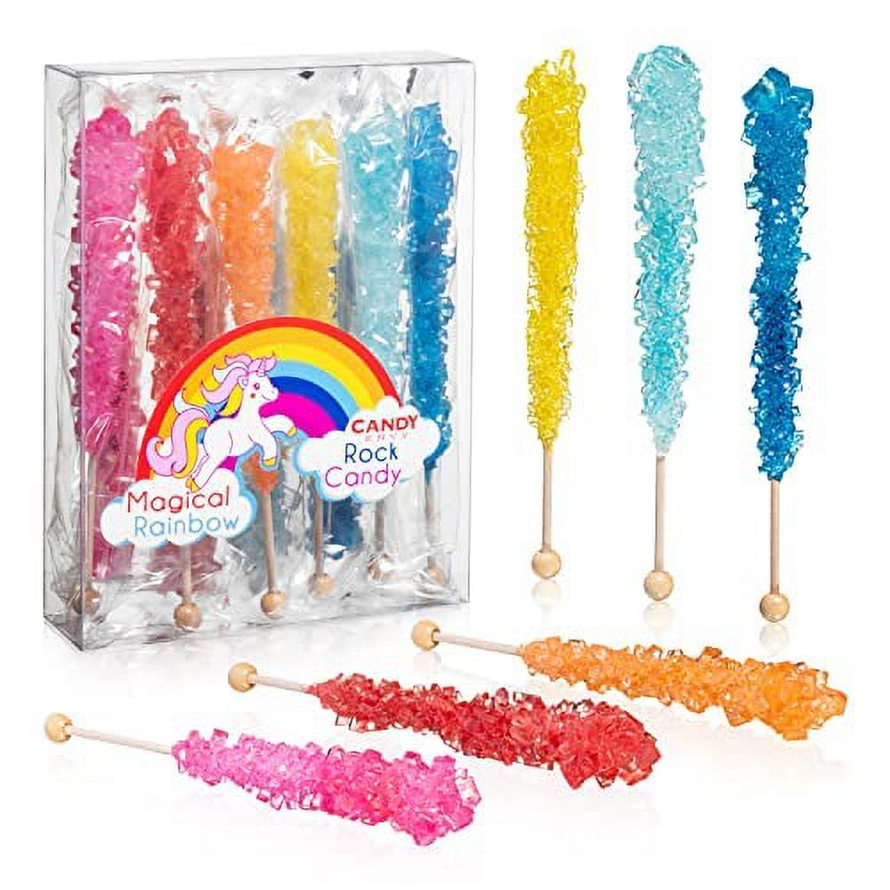 Candy Envy - Magical BCF26 Rainbow Rock Candy Sugar Sticks - 10 ...