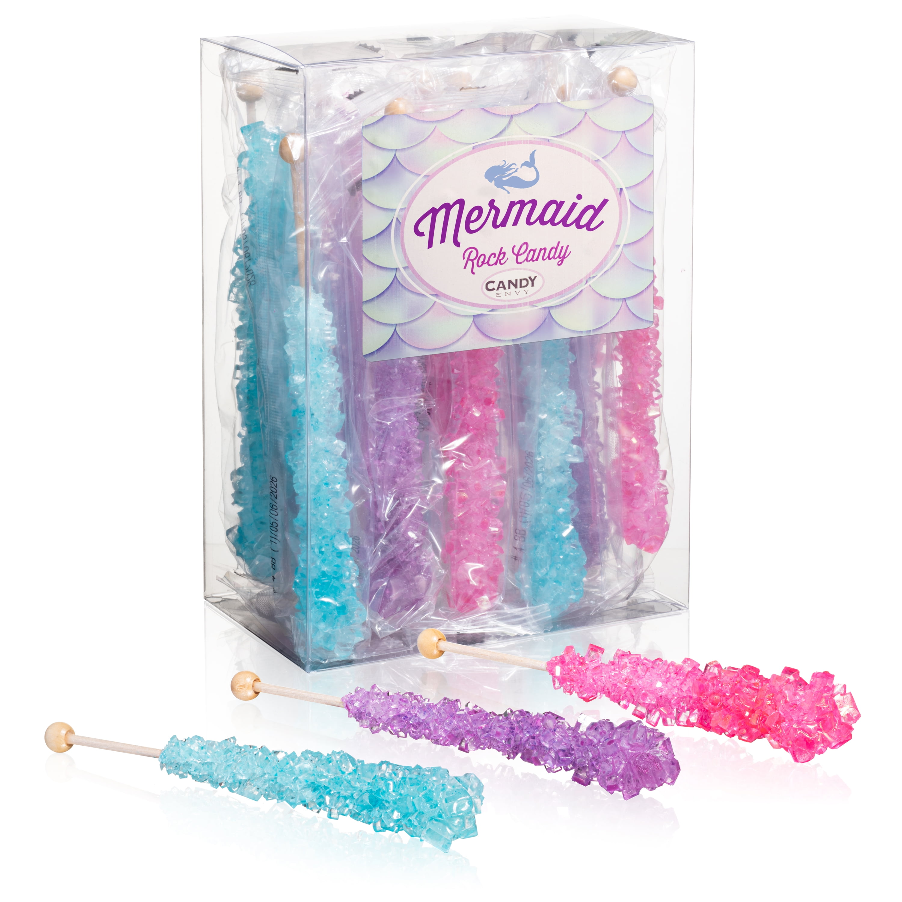 Candy Envy Mermaid Rock Candy, 3 Flavors, 18 Ct. Individually Wrapped ...