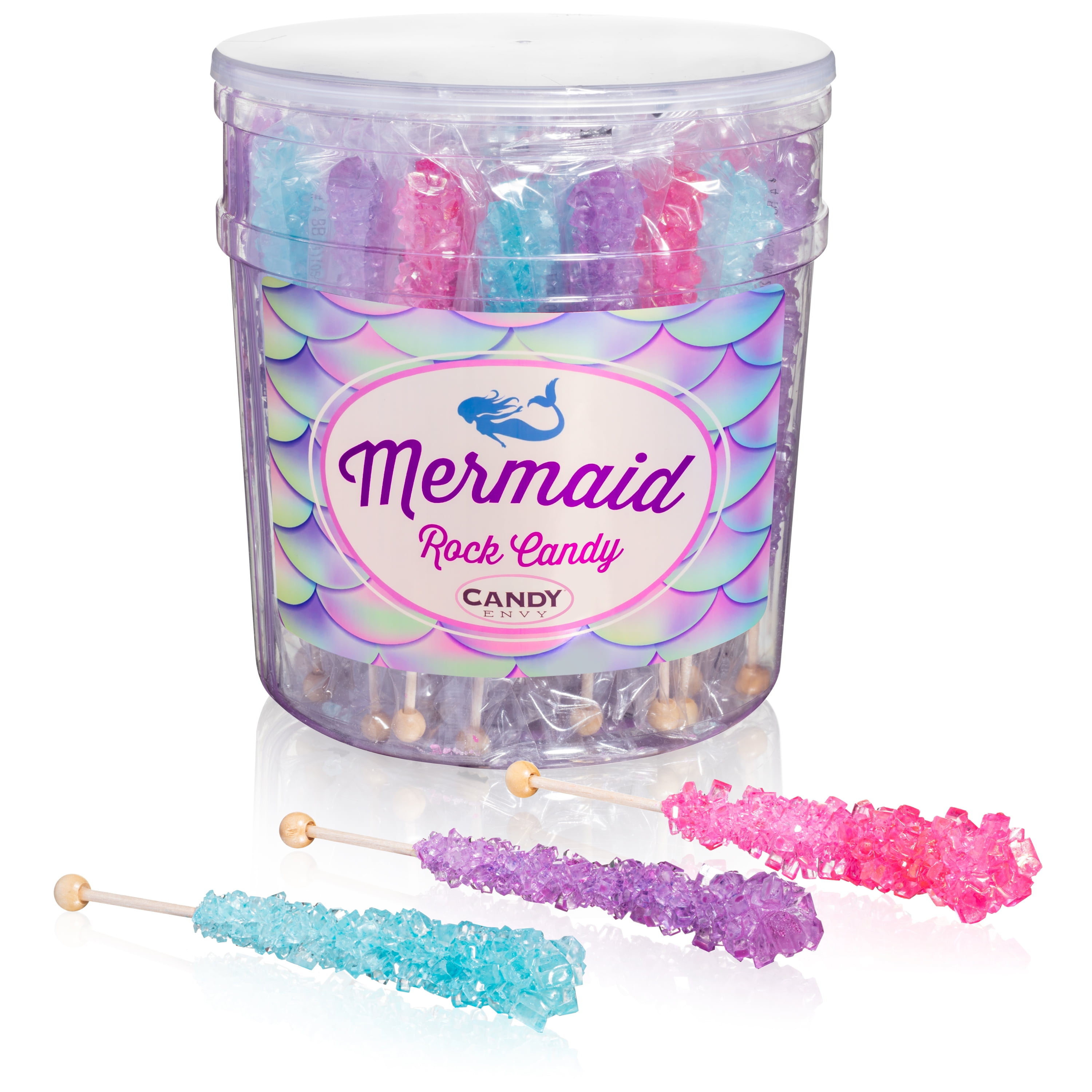 Candy Envy Mermaid Rock Candy, 3 Flavors, 36 Ct. Individually Wrapped ...