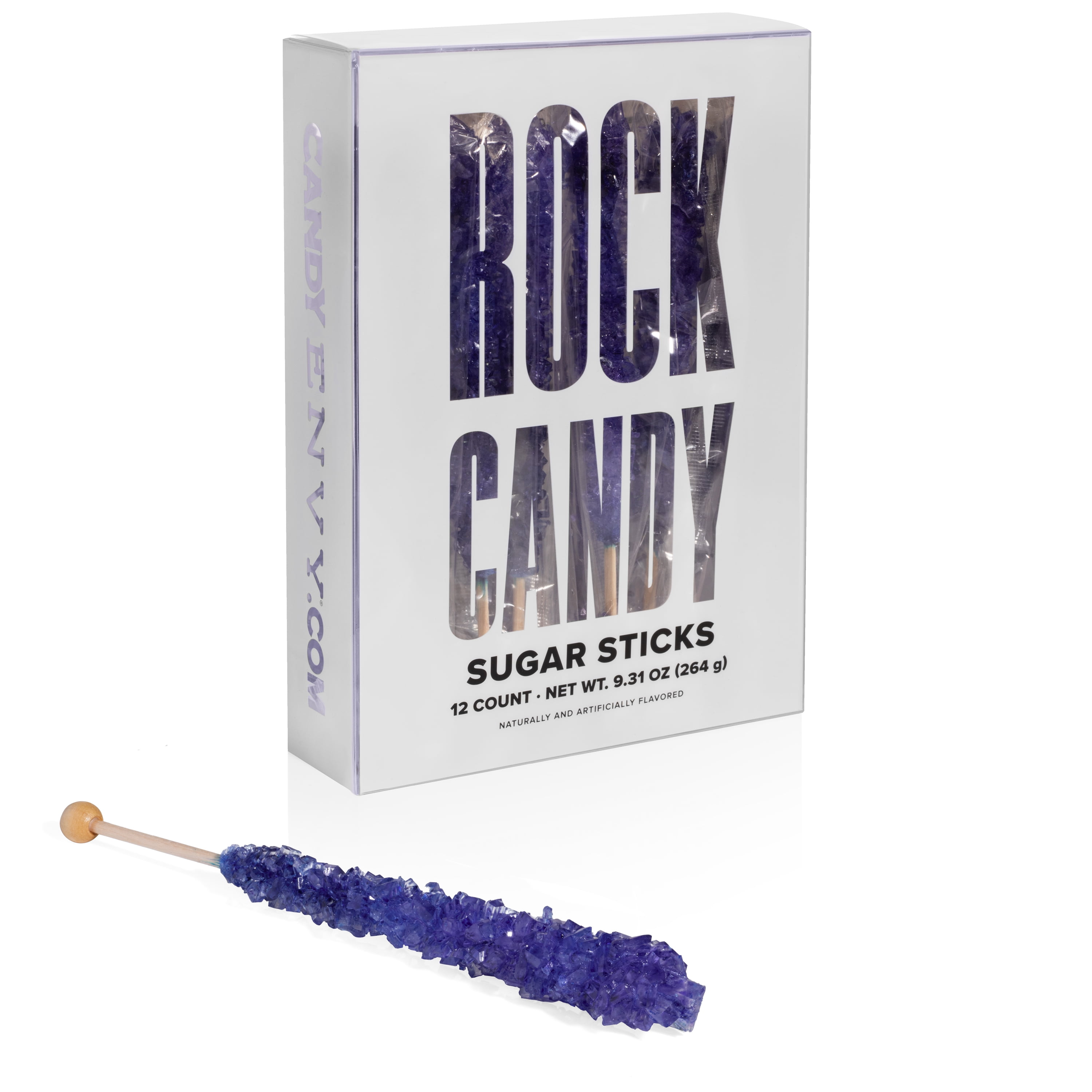 Candy Envy Purple Rock Candy Sugar Stick, Grape Flavored, 12 Count ...