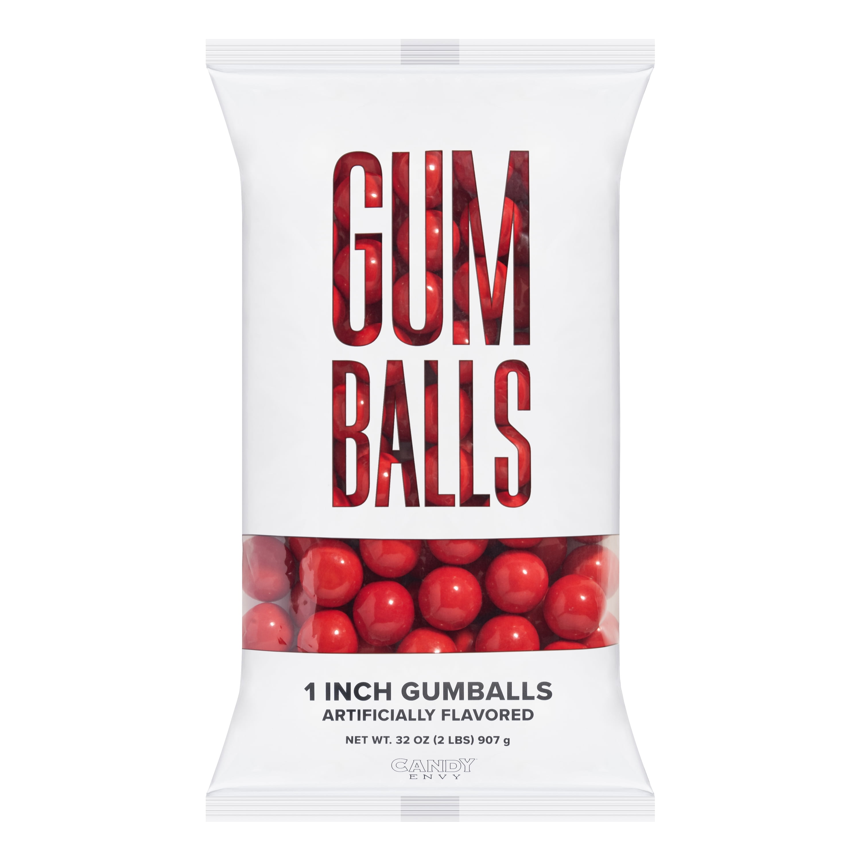 Candy Envy - Red 1 Inch Gumballs - 2lb Bag - Approximately 113 Gumballs ...