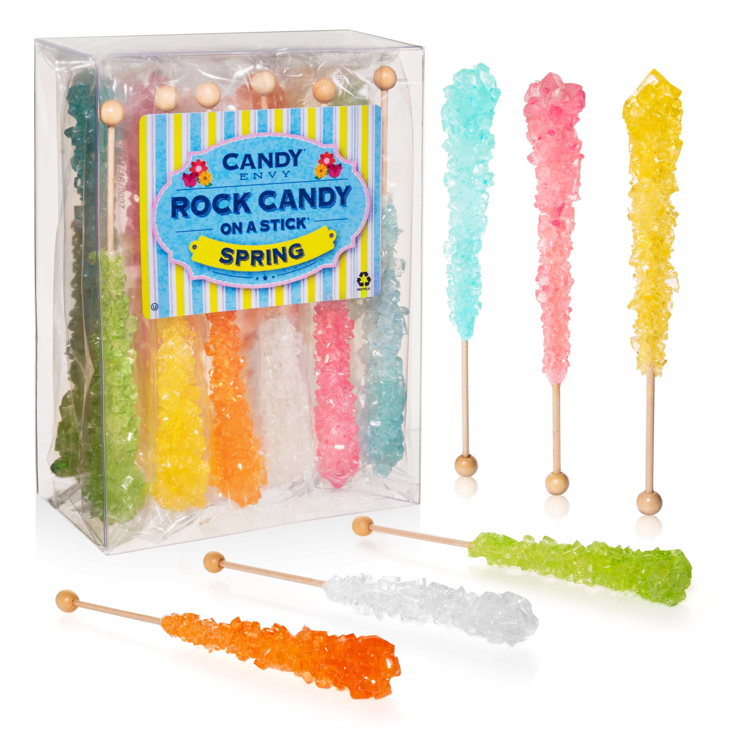 Candy Envy Spring Rock Candy, Assorted Colors and Flavors, 18 Count ...