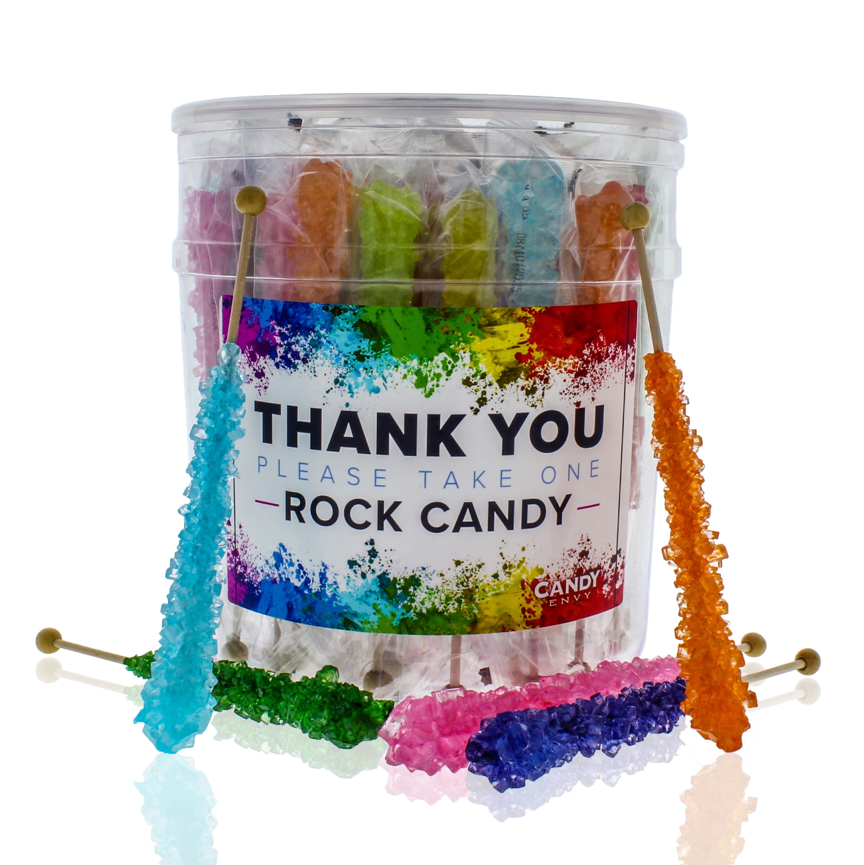 Candy Envy Old Fashioned Assorted Rock Candy Sticks, Assorted Flavors ...