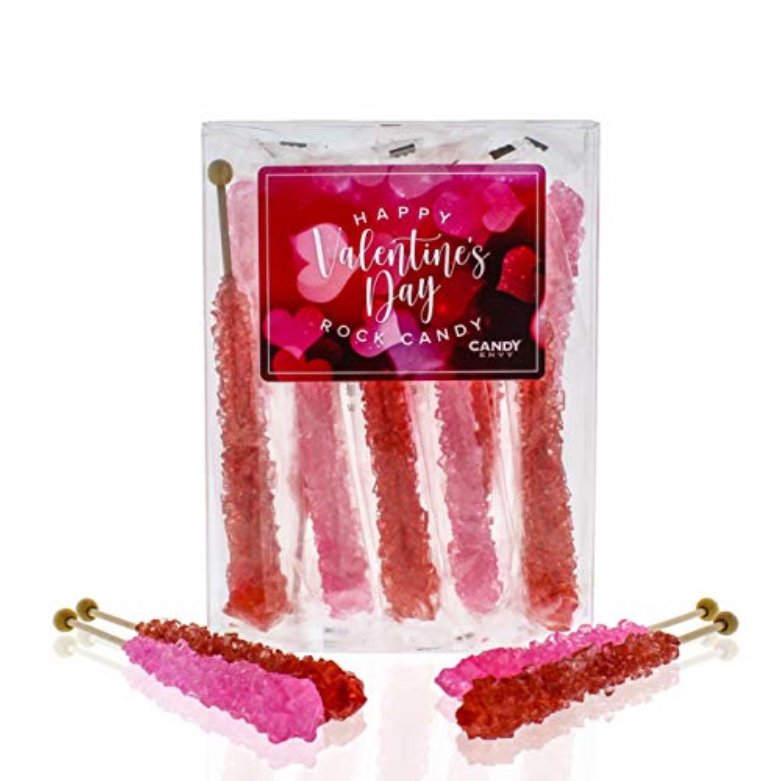 Candy Envy Valentine's Day Rock Candy, 2 Flavors, 10 Ct. Indiv. Wrapped ...