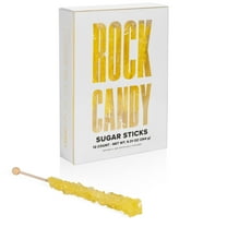 Candy Envy Gold Rock Candy Sugar Stick, Original Sugar Flavor, 36 Ct ...