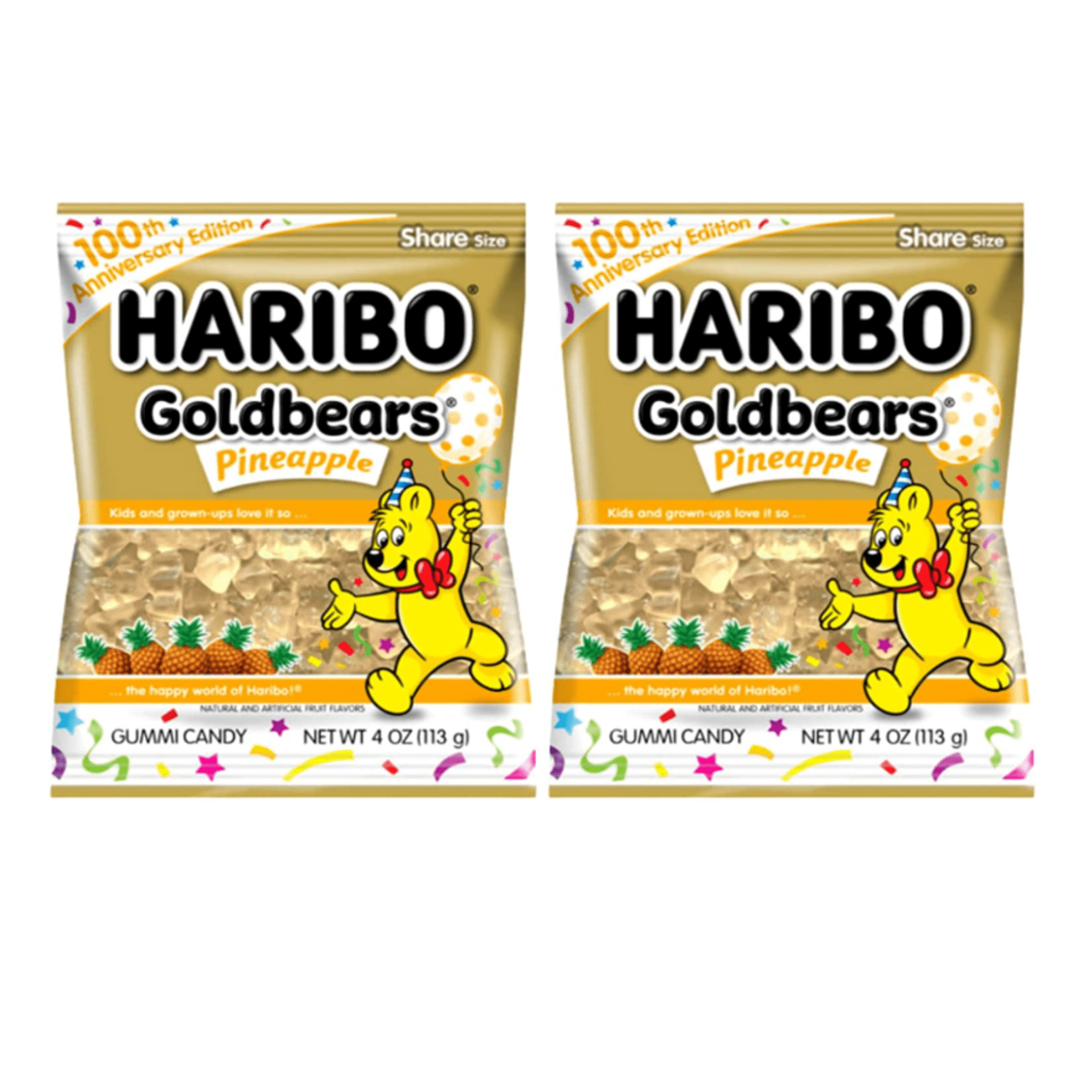 Candy FSSTAM 100th Anniversary Edition Gold Bears, Pineapple Gummy ...