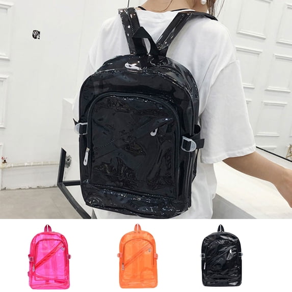 Candy Fluorescent PVC Jelly Transparent Backpack, Lightweight ...