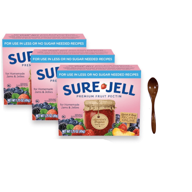 Sure Jell Low Sugar Pectin for Canning, Fruit Pectin 1.75 oz Boxes for ...