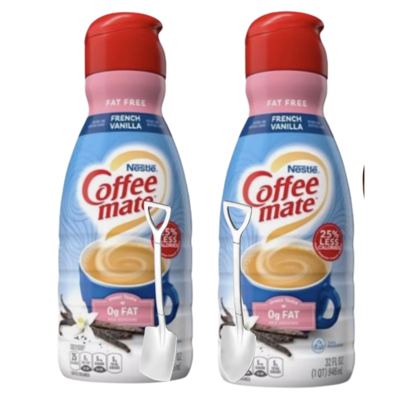 Candy Freezer Liquid Coffee Creamer 32 fl oz (2-Pack) with Mini Metal ...