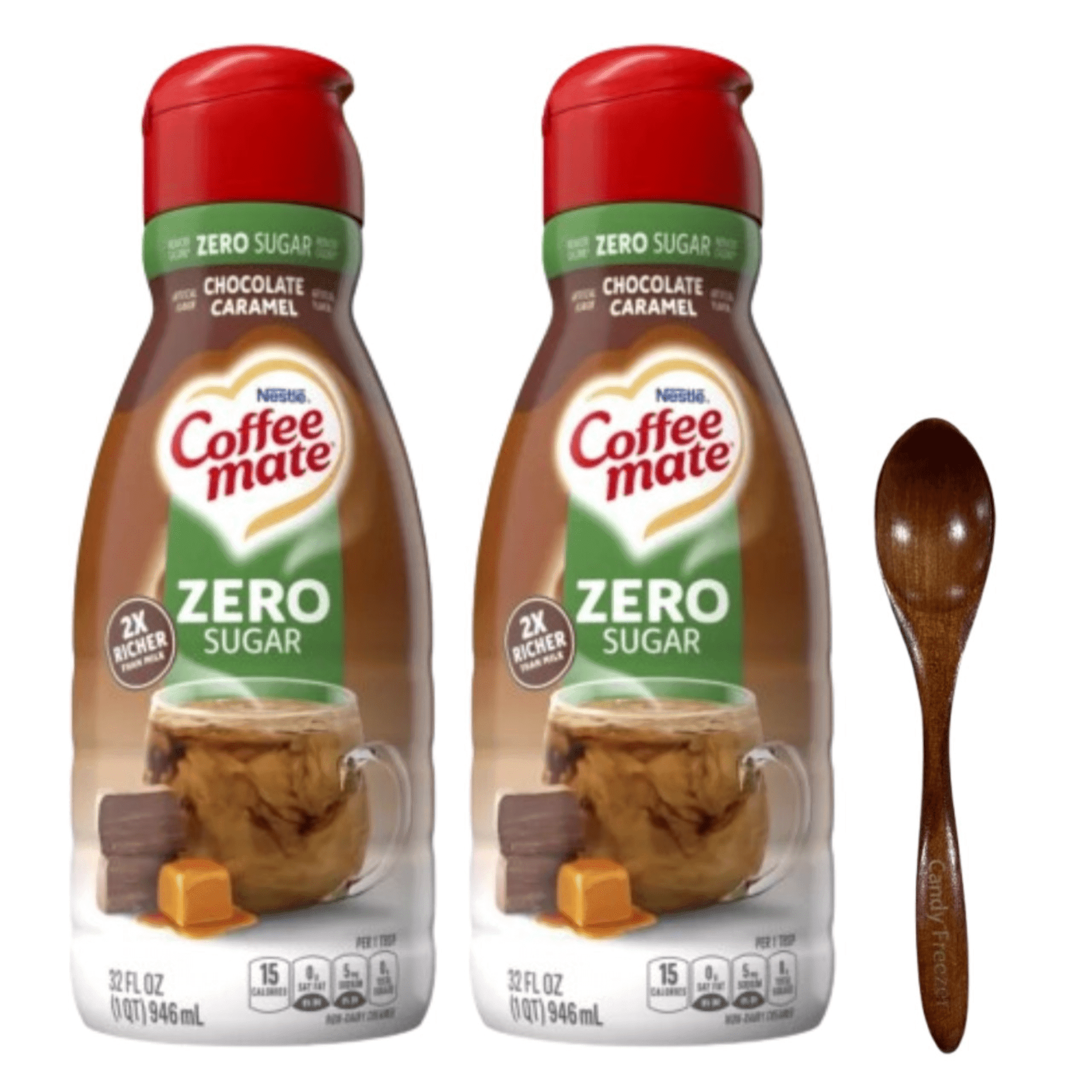 Candy Freezer Liquid Coffee Creamer Bundle - Two (2) 32Fl oz Bottles of ...