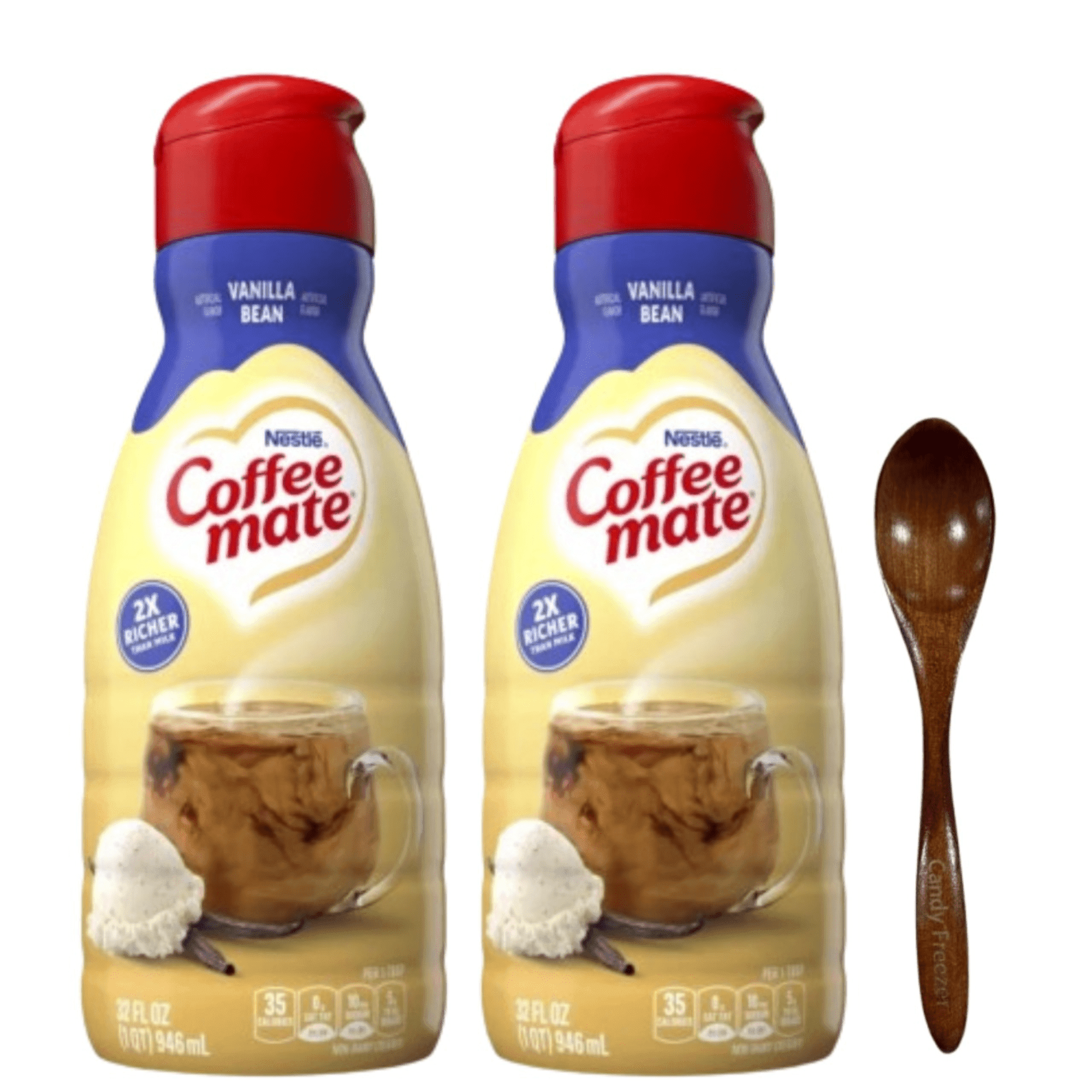 Candy Freezer Liquid Coffee Creamer Two 32Fl oz Bottles of Smooth and ...