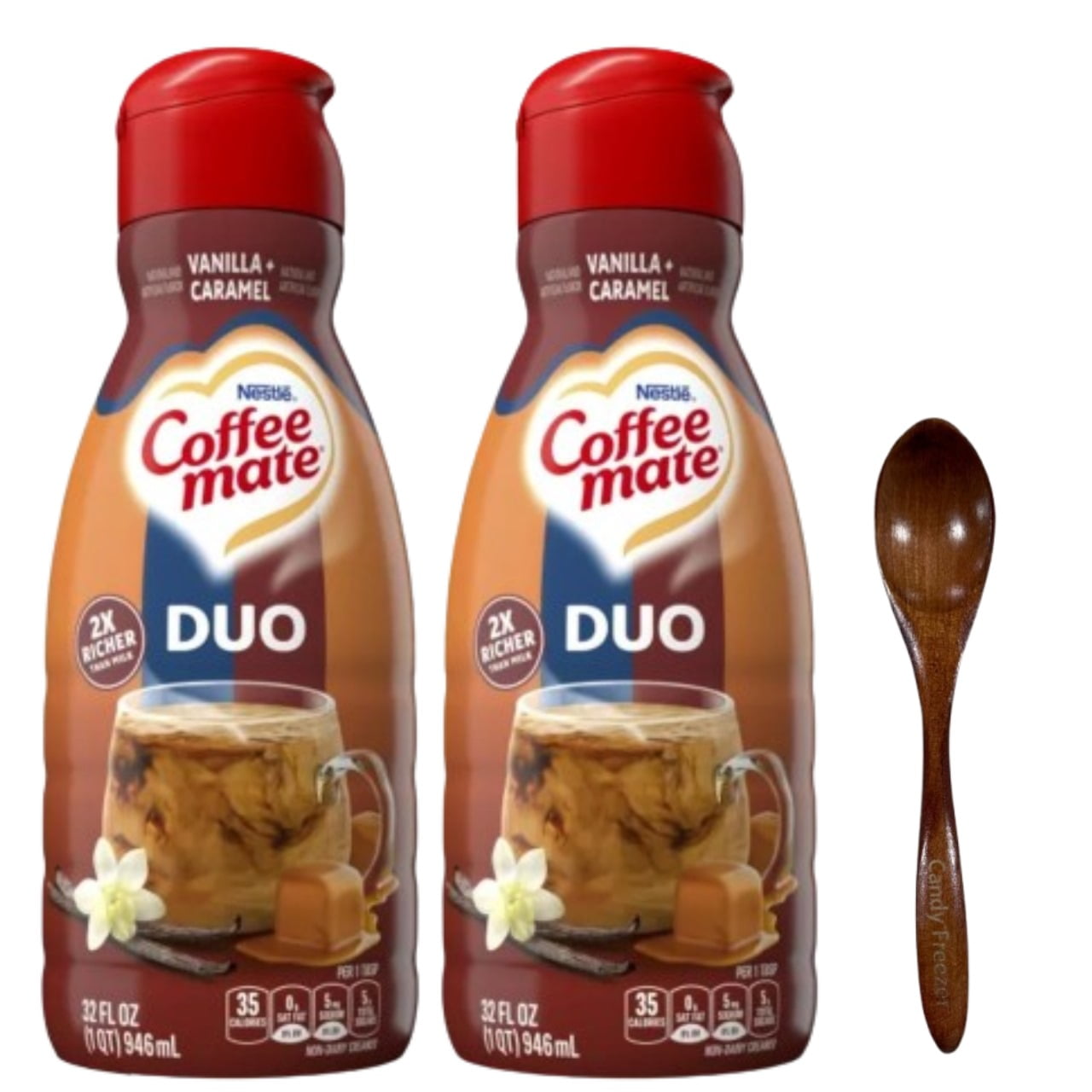 Candy Freezer Liquid Coffee Creamer Two 32Fl oz Bottles of Smooth and ...