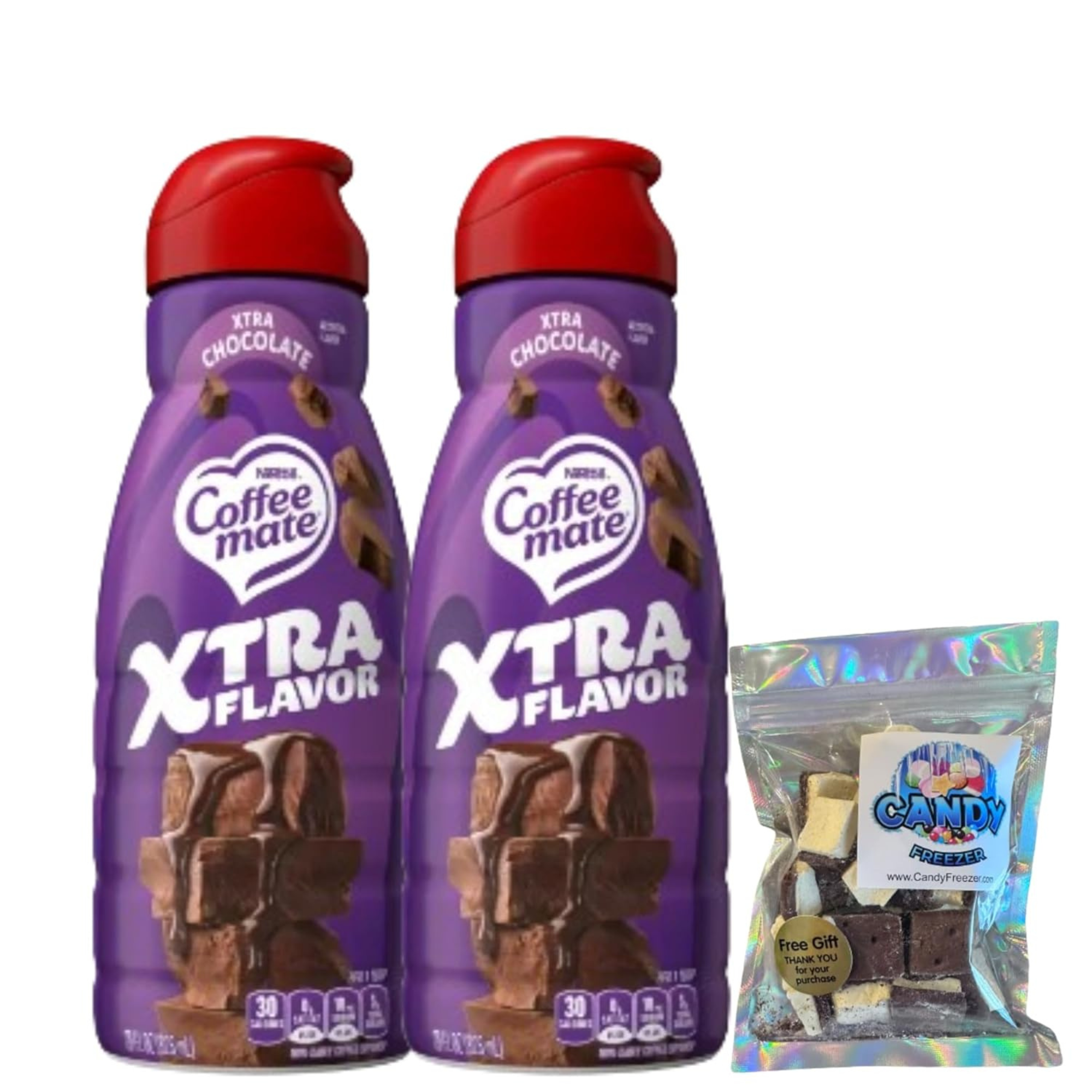 Candy Freezer Extra Chocolate Coffee Creamer, Dairy-Free, 28 fl oz, 2 ...