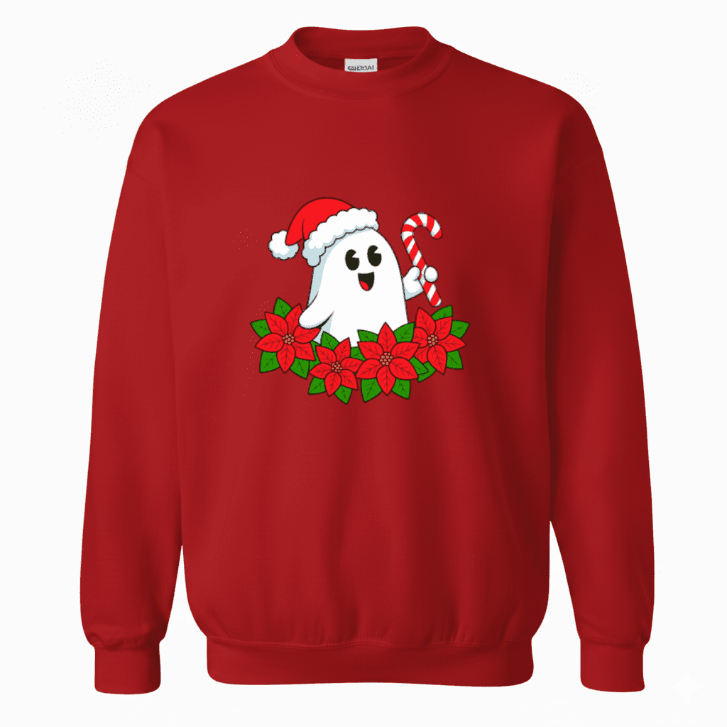 Candy Ghost Humor Funny Holiday Festive Celebration Cheer Sweatshirt ...