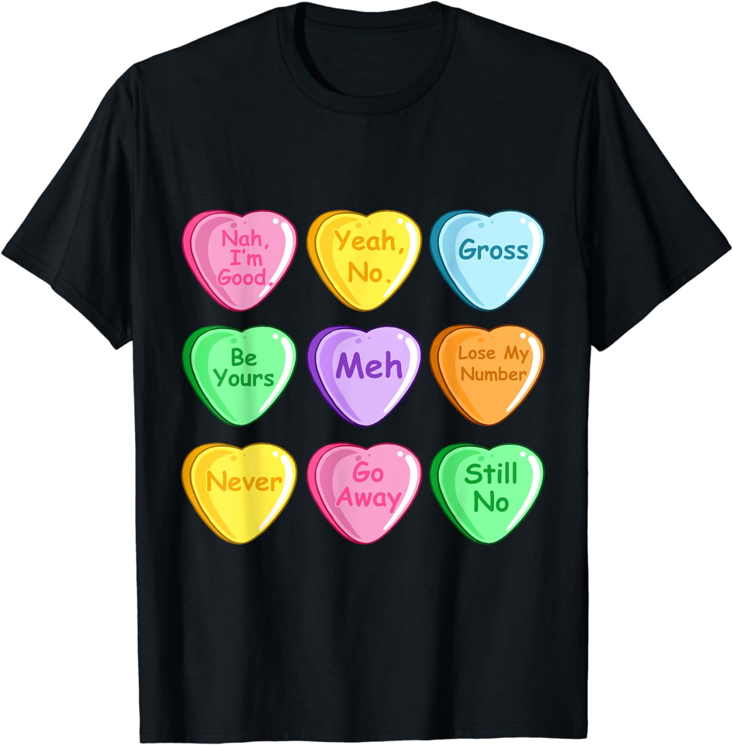 Candy Heart Valentines Day Funny Sarcastic Love Joke T-Shirt - Walmart.com