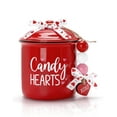 Candy Hearts Tiered Tray Decor Mini Ceramic Canister Day Red Decorative ...