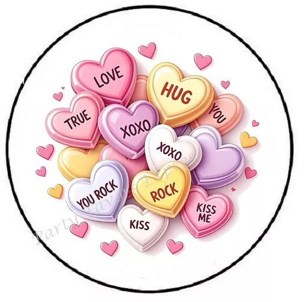 Candy Hearts Valentines Day Stickers Party Favors Phone Decal Water ...