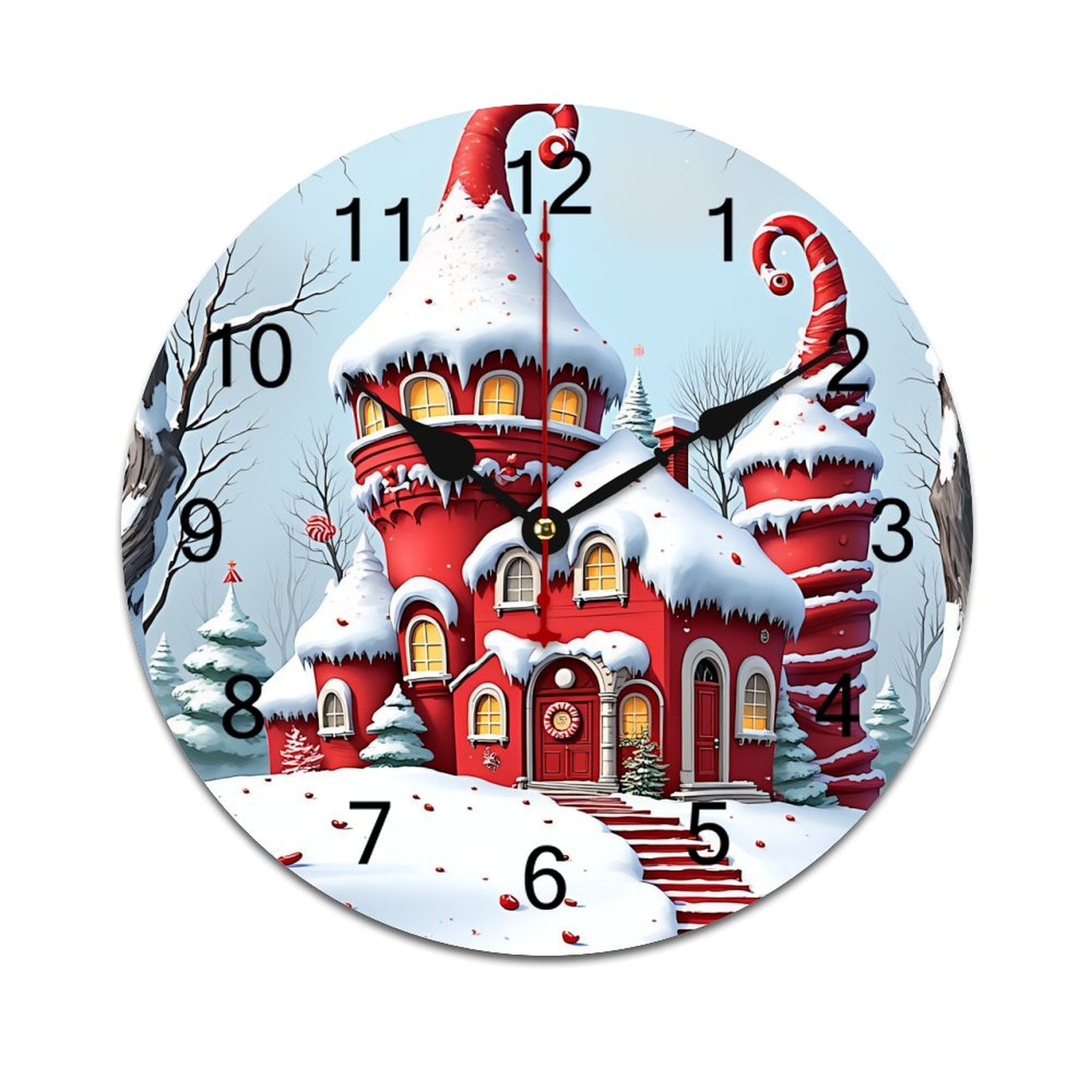 Candy House Bedroom Wall Clock Large Modern Kitchen Dinning Round ...