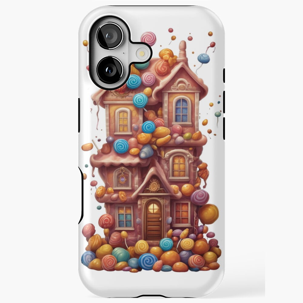 Candy House Cute Cartoon Illustration Tough Case for iPhone 17 11 12 13 ...