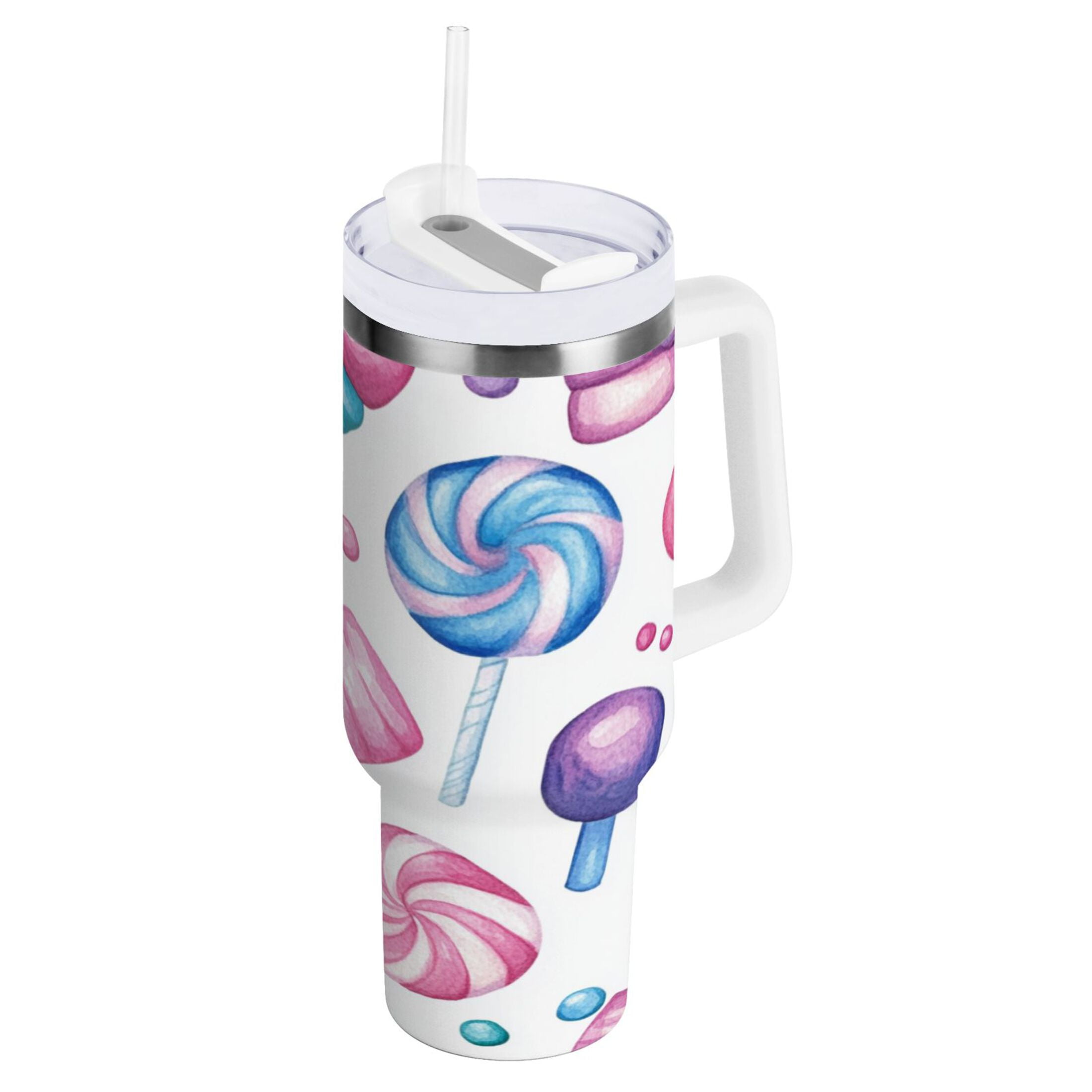 Candy Ice Cream Pattern Insulated Tumblers 40oz Double-Walled Stainless ...