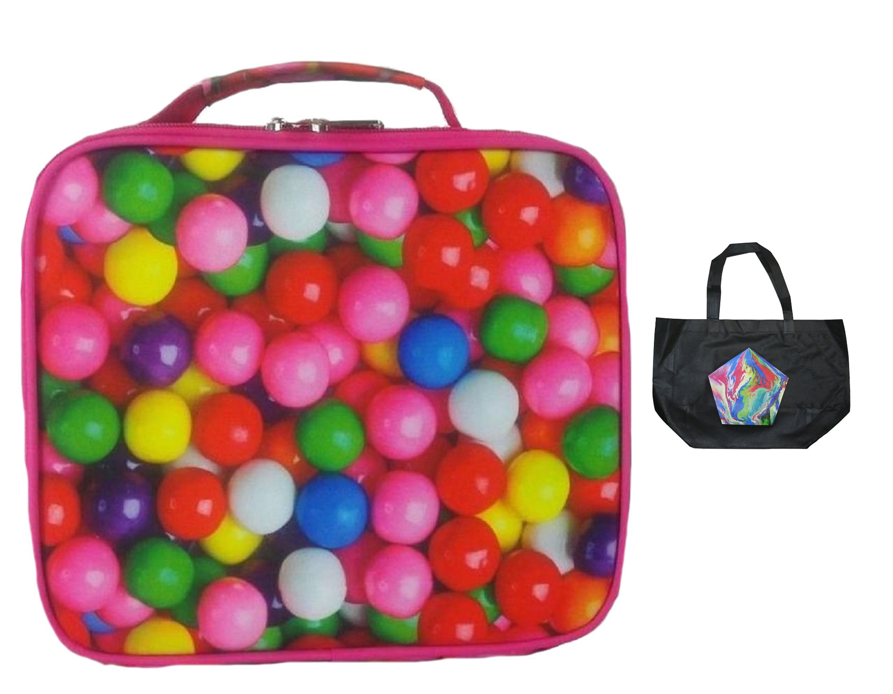 Candy Insulated Lunch Box-Gumballs/Multi & Prism Tote - Walmart.com