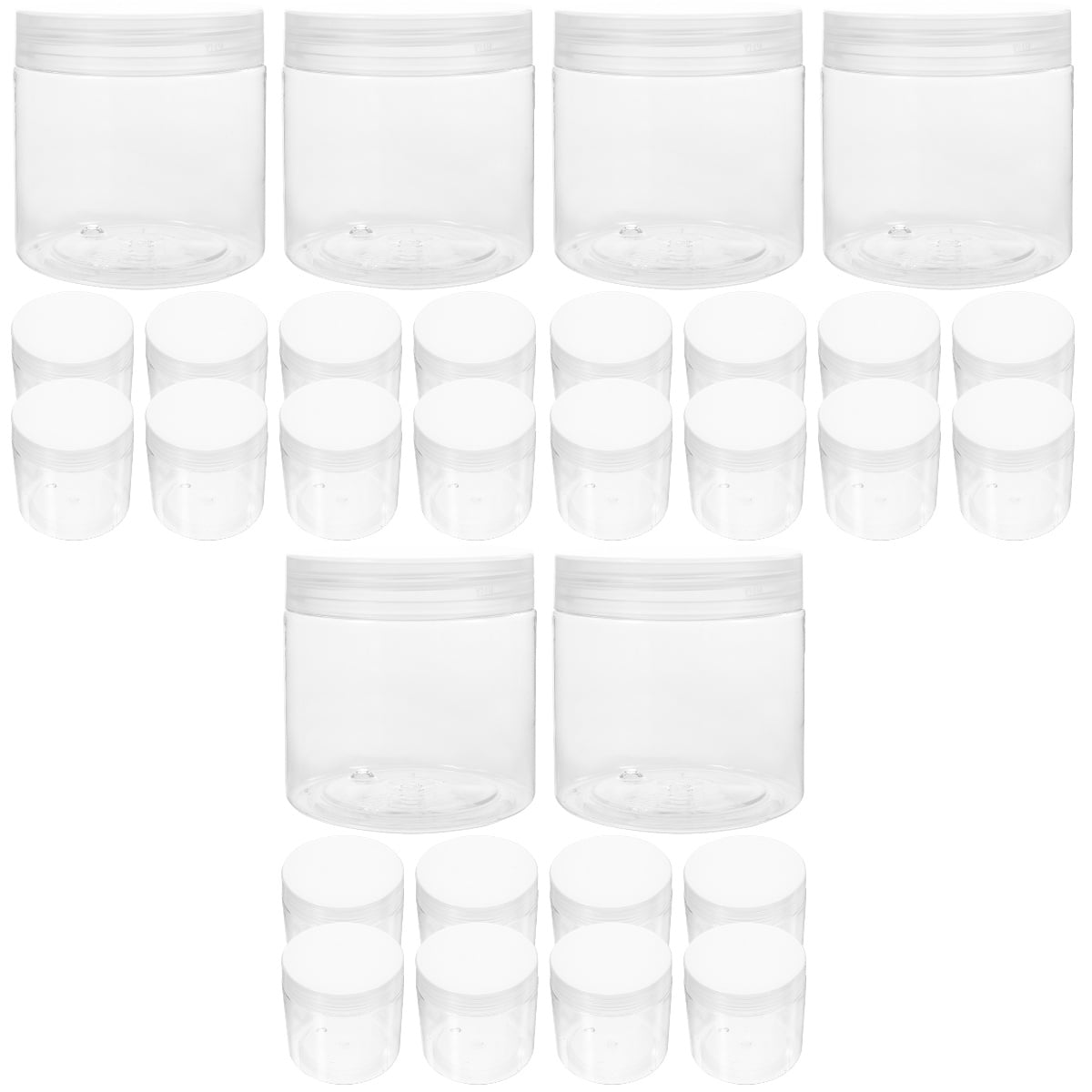 Candy Jar Cereal Container 30 Pcs Cylinder PET Tea Leaf Clear ...