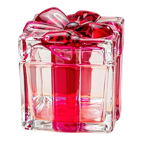 Candy Jars Candy with Lid,Bowknot Square Glass Jewelry Box Decorative ...