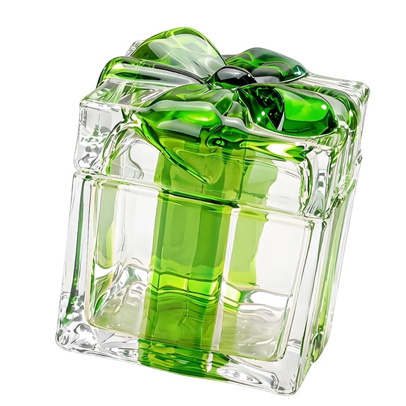 Candy Jars Candy with Lid,Bowknot Square Glass Jewelry Box Decorative ...