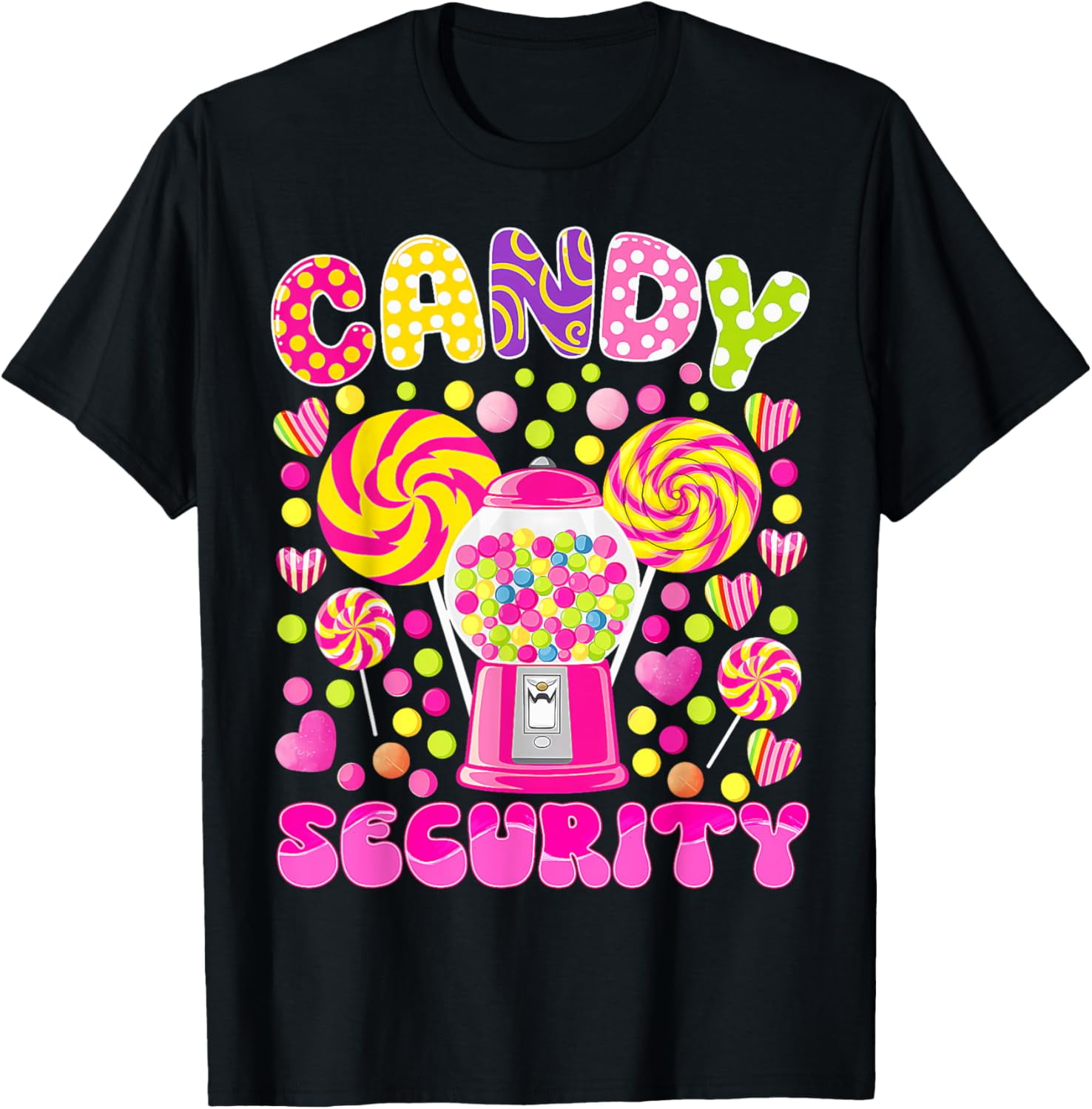 Candy Land Costume Women Candy Crew Funny Candy Security T-Shirt men ...
