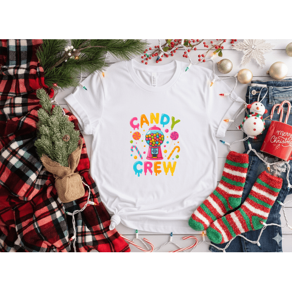 Candy Land Crew Sweet Decorations Holiday Festive Squad Unisex T-Shirt ...
