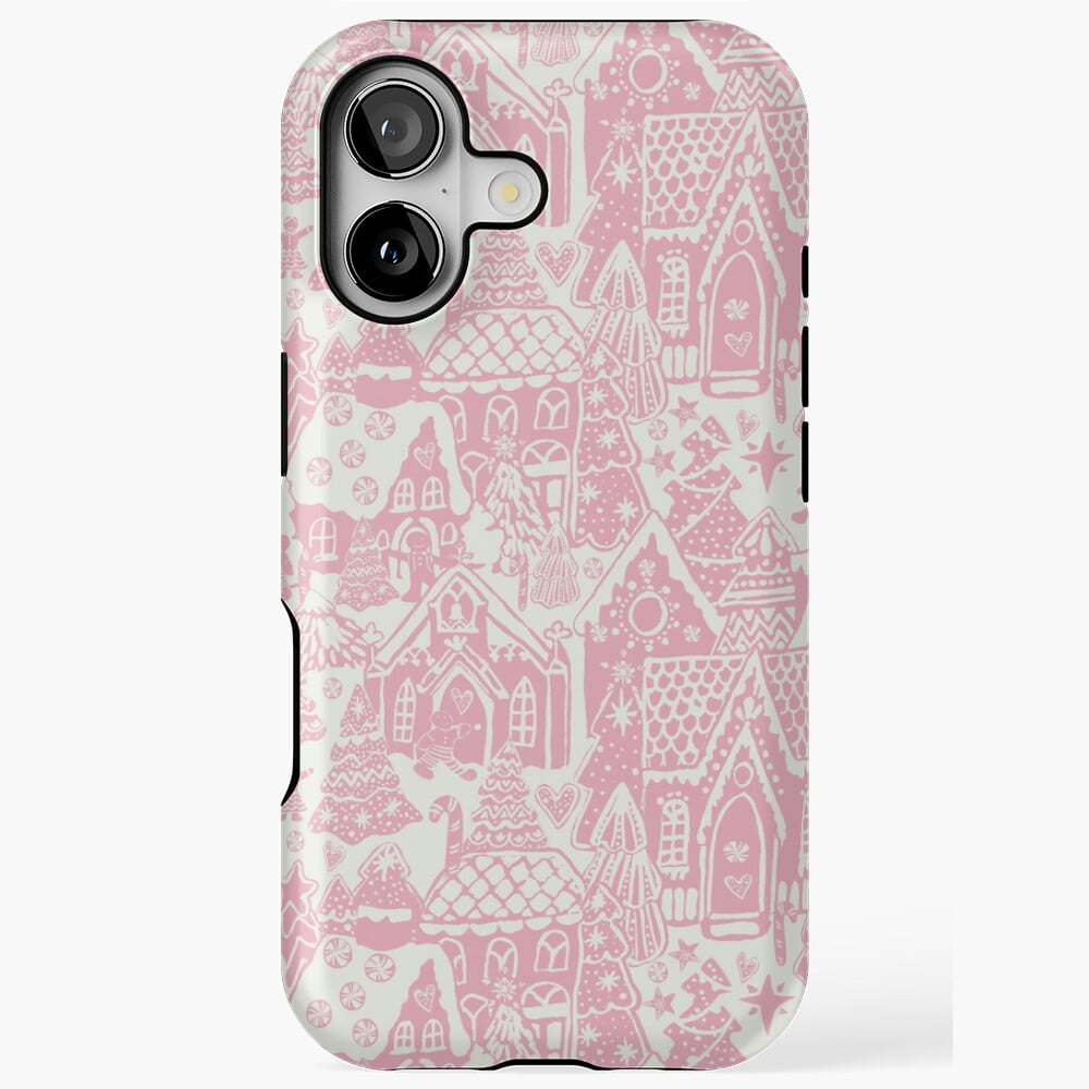 Candy Land Gingerbread Village Pink Winter Wonderland Case for iPhone ...