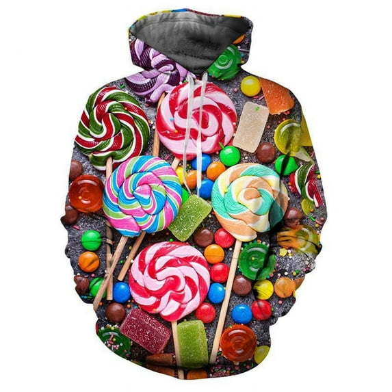 Candy Lollipop 3D Printed Hoodie For Men Fashion Women Long Sleeves ...