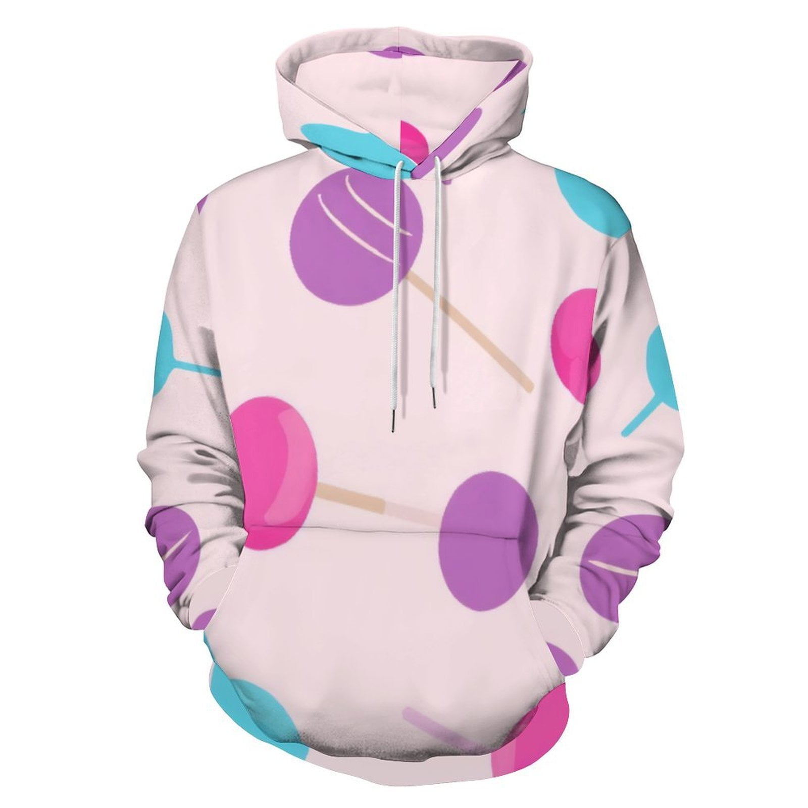 Candy Lollipops Pattern Print 3D Print Hoodie Men Women Autumn Thin Pullover Sweatshirt Vintage ...